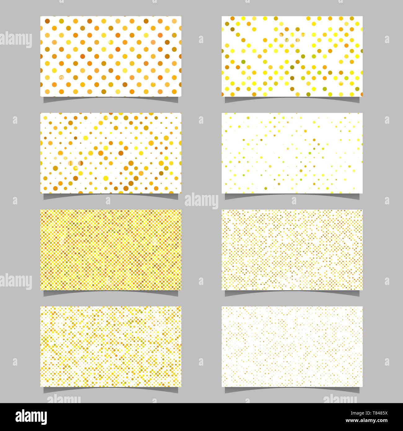 Abstract dot pattern card background template set Stock Vector Image ...