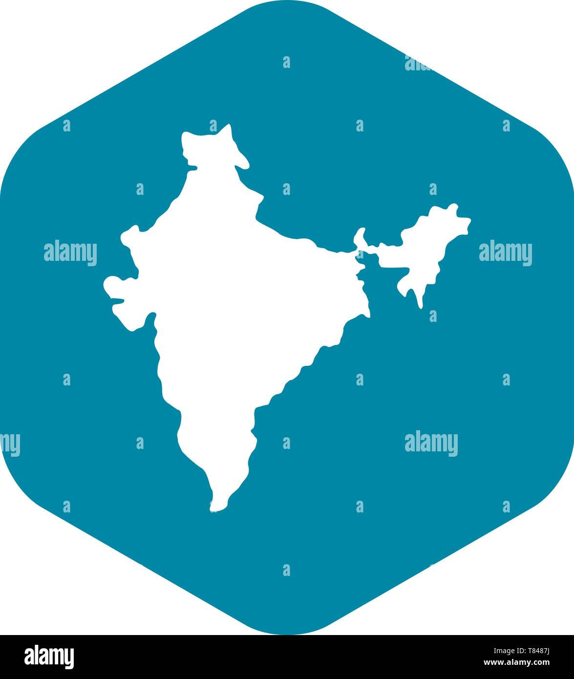 Indian map icon, simple style Stock Vector Image & Art - Alamy