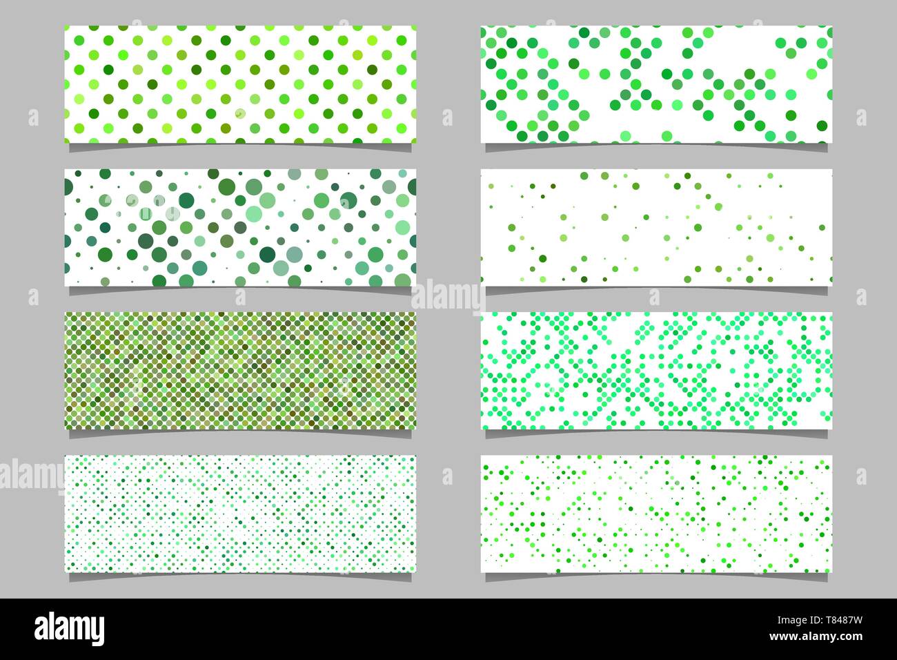 Modern abstract dot pattern banner background template set Stock Vector ...