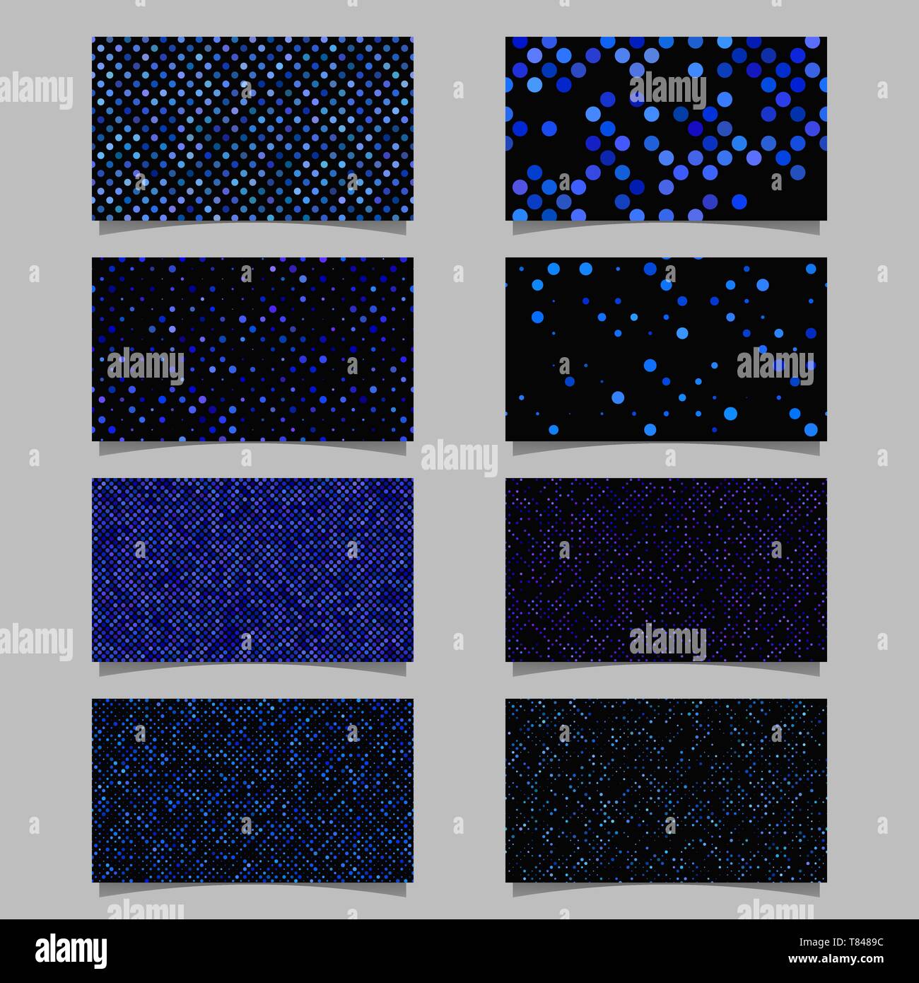 Abstract dot pattern card background template set Stock Vector Image & Art - Alamy