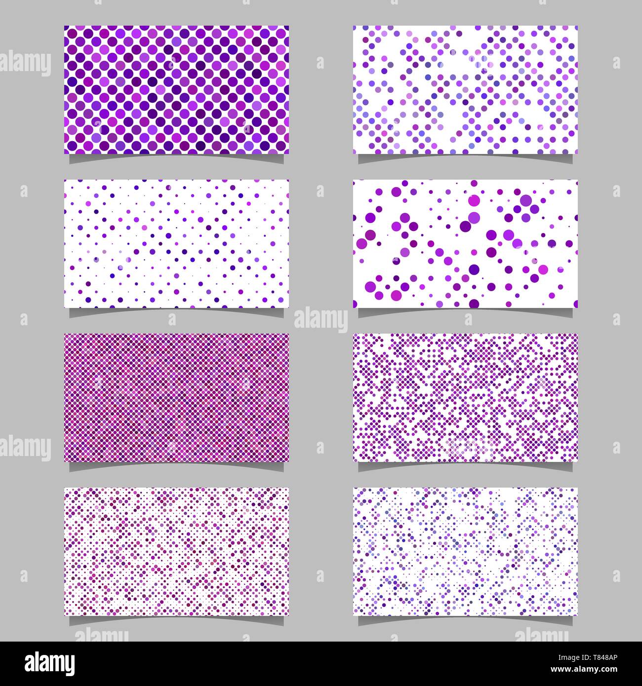 Abstract dot pattern card background template set Stock Vector Image ...