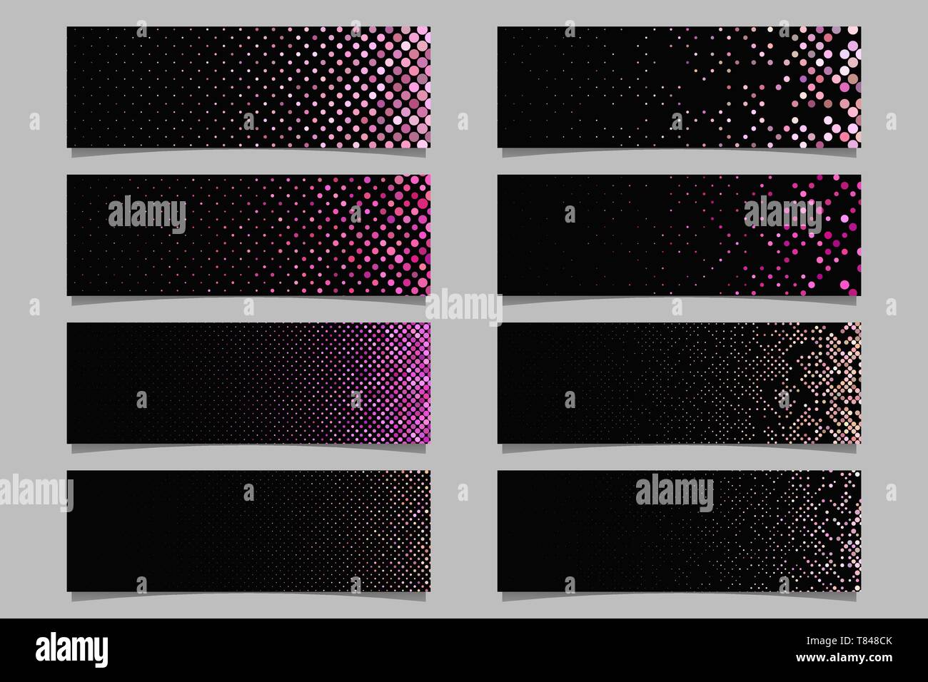 Modern abstract dot pattern banner background template set Stock Vector ...