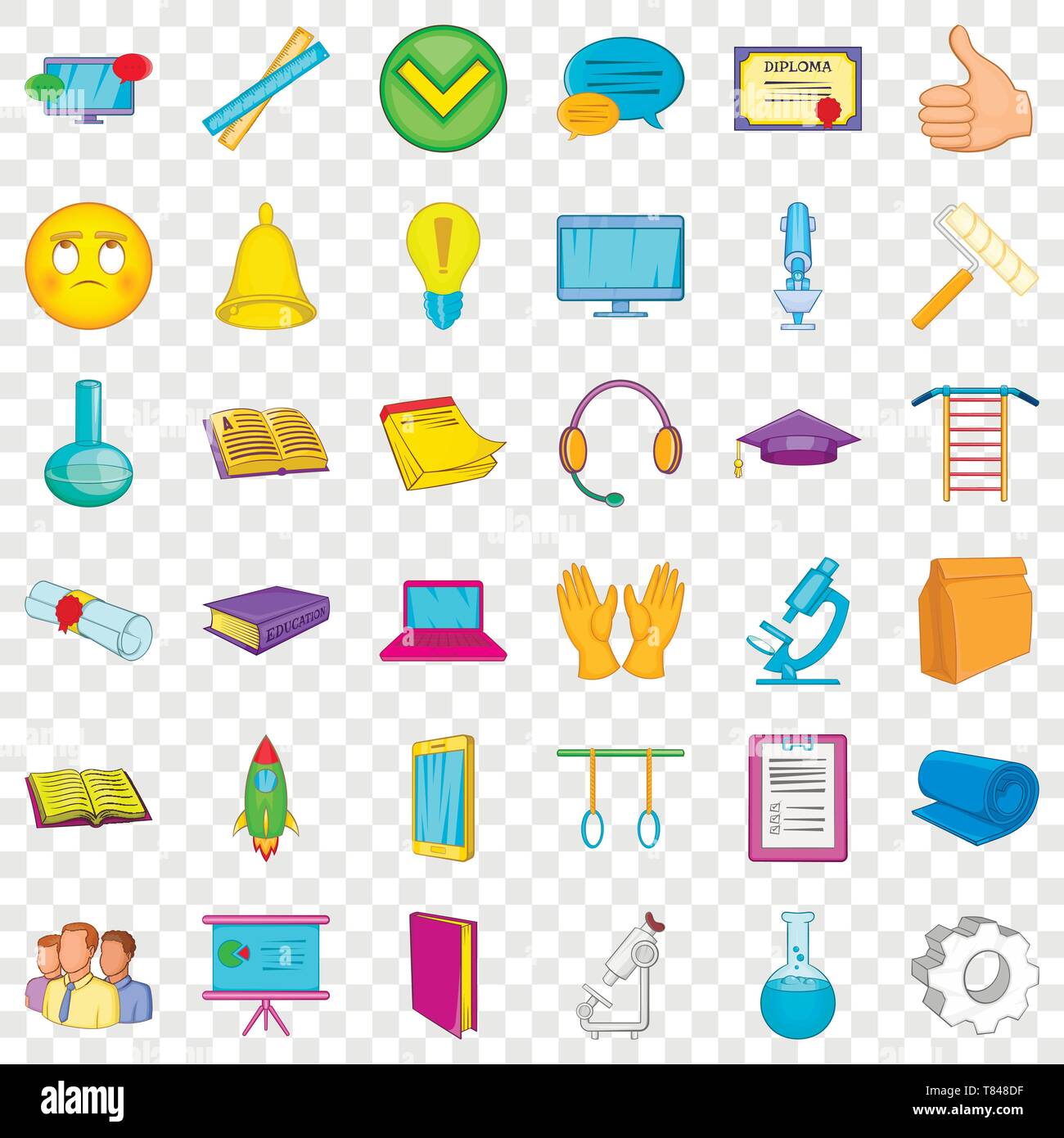 Good learning icons set, cartoon style Stock Vector Image & Art - Alamy