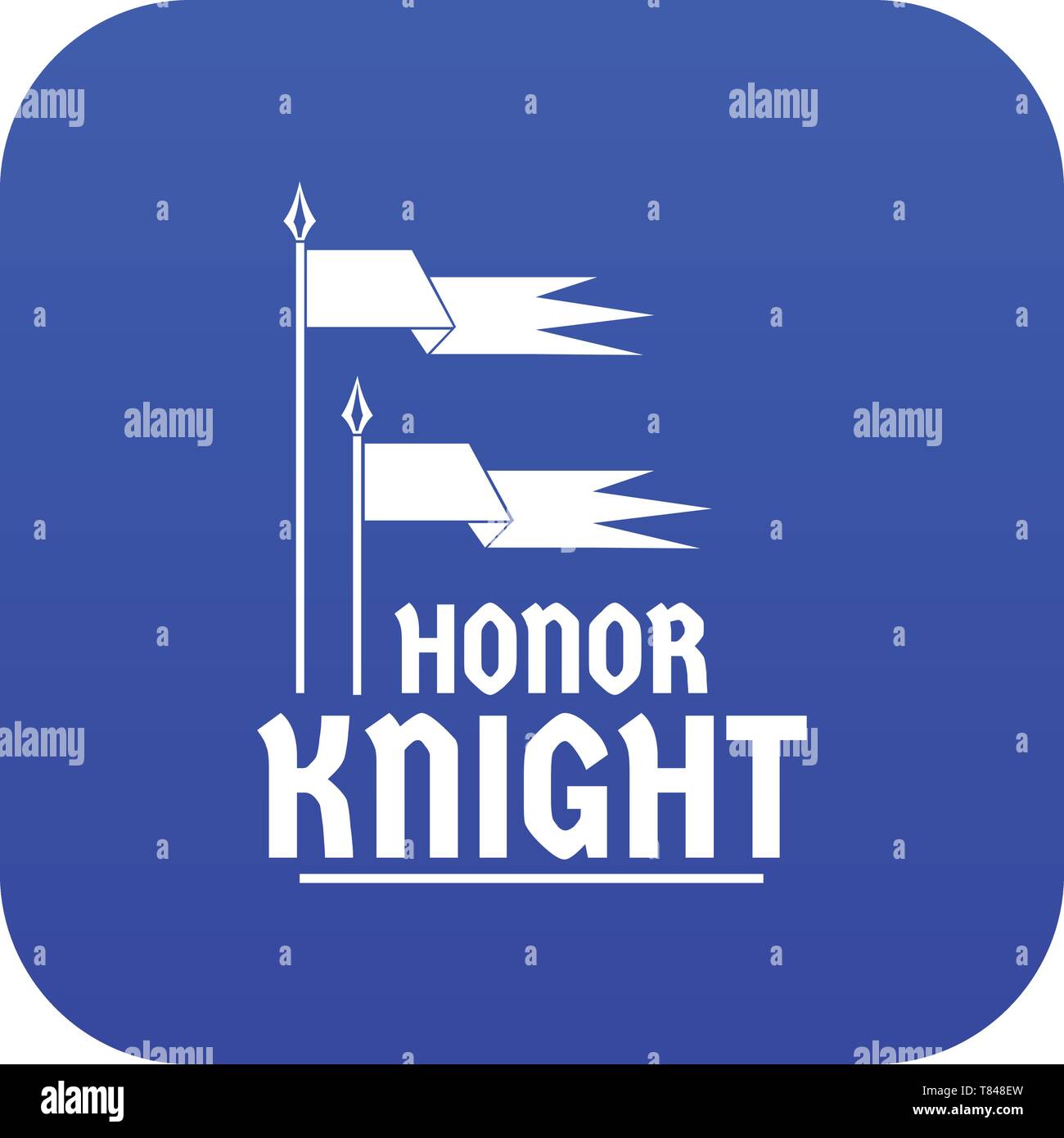 Flag knight icon blue vector Stock Vector Image & Art - Alamy