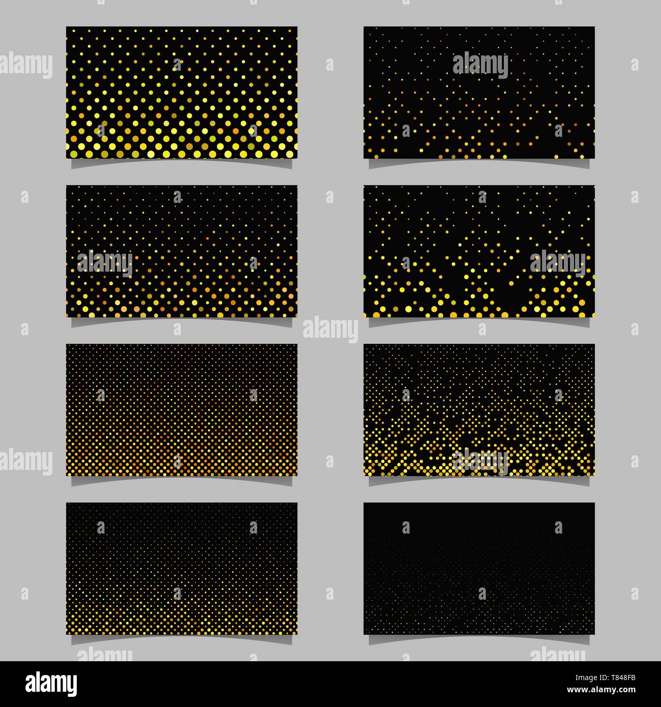Abstract circle pattern card background template set - vector design ...