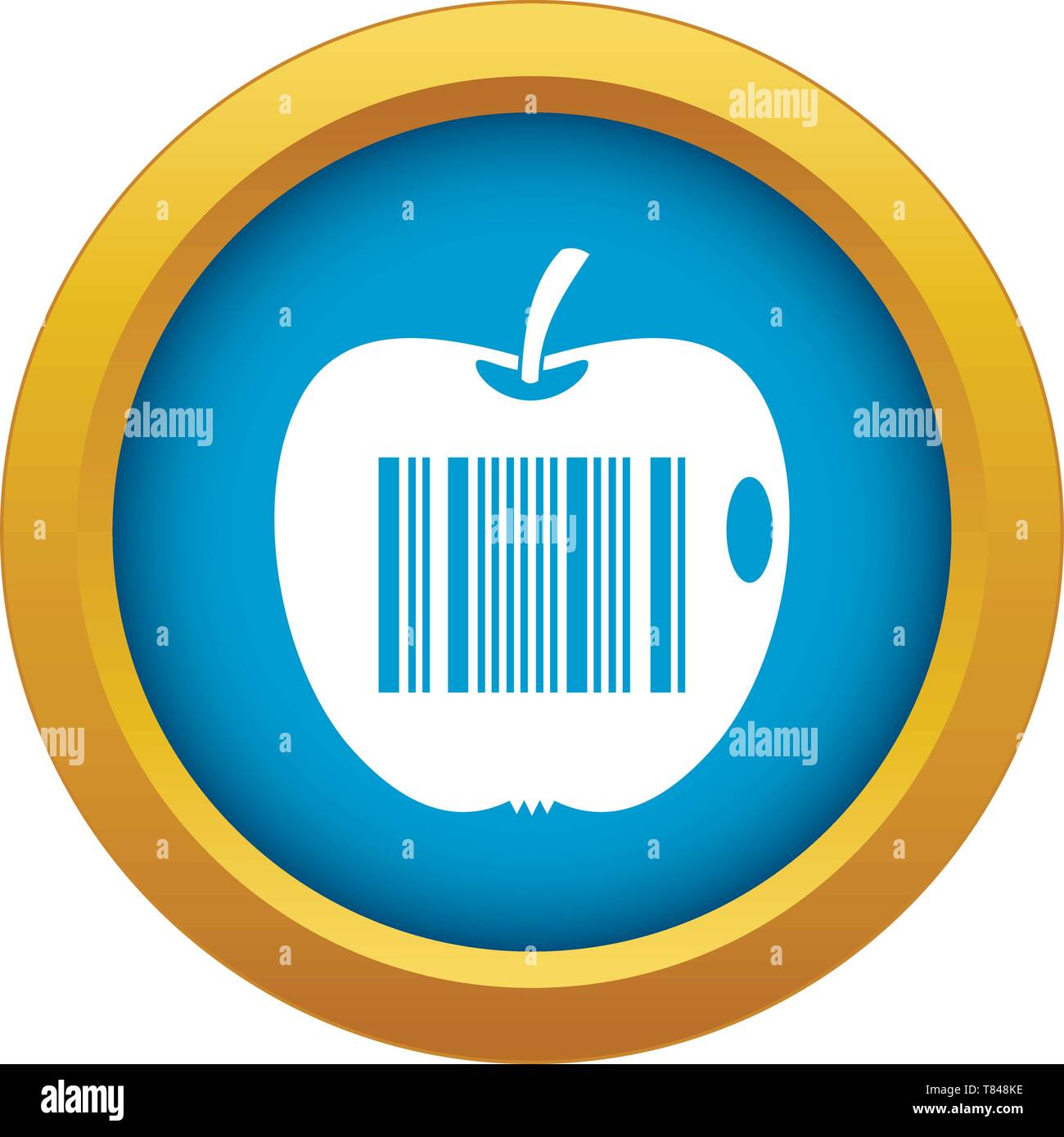 Code to represent product identification icon blue vector isolated ...