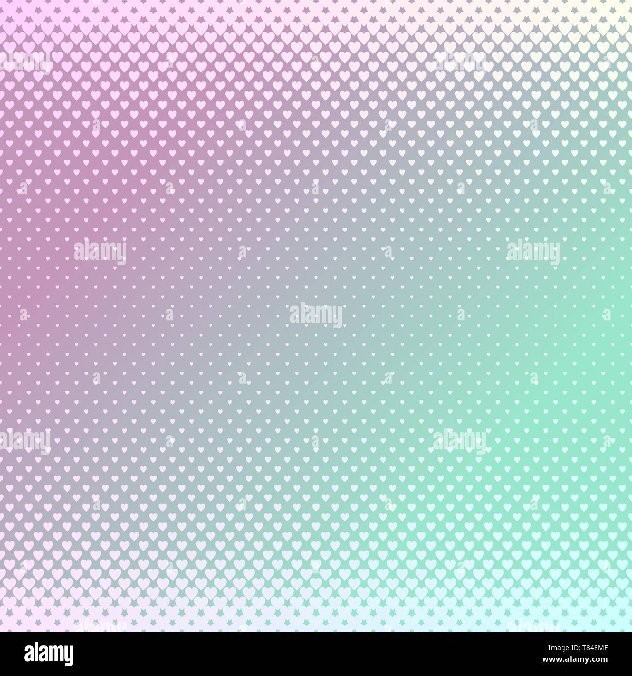 Retro gradient heart pattern background design - colorful vector ...