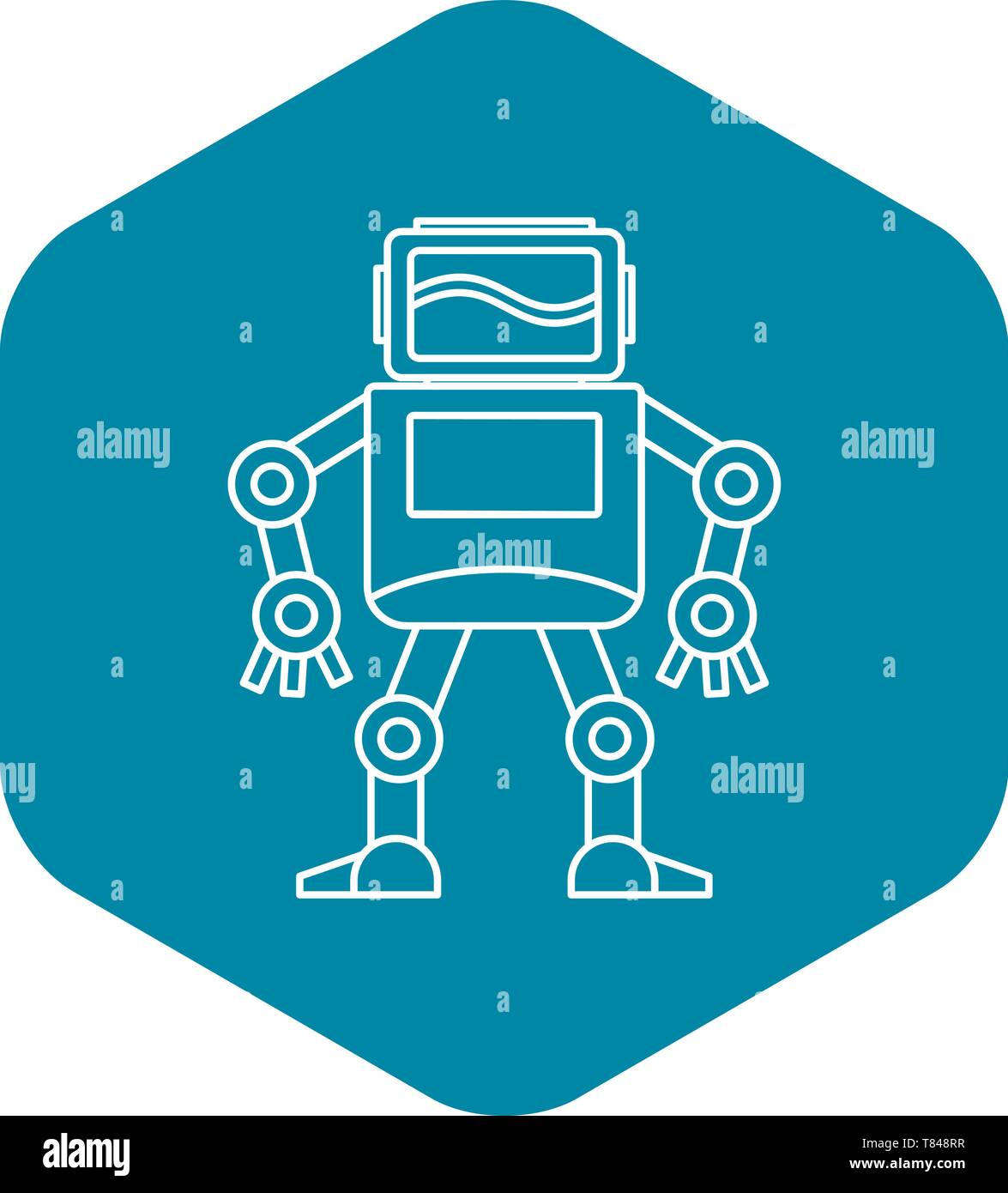 Robot icon, outline style Stock Vector Image & Art - Alamy