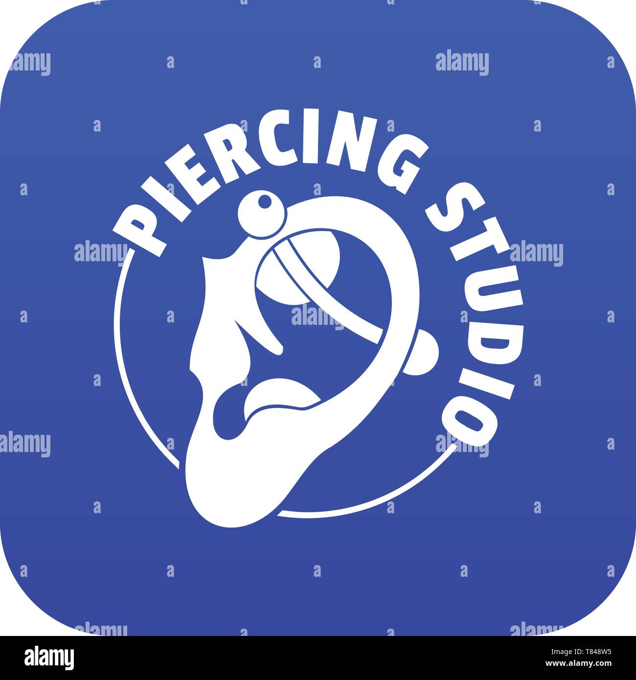 Piercing icon blue vector Stock Vector Image & Art - Alamy