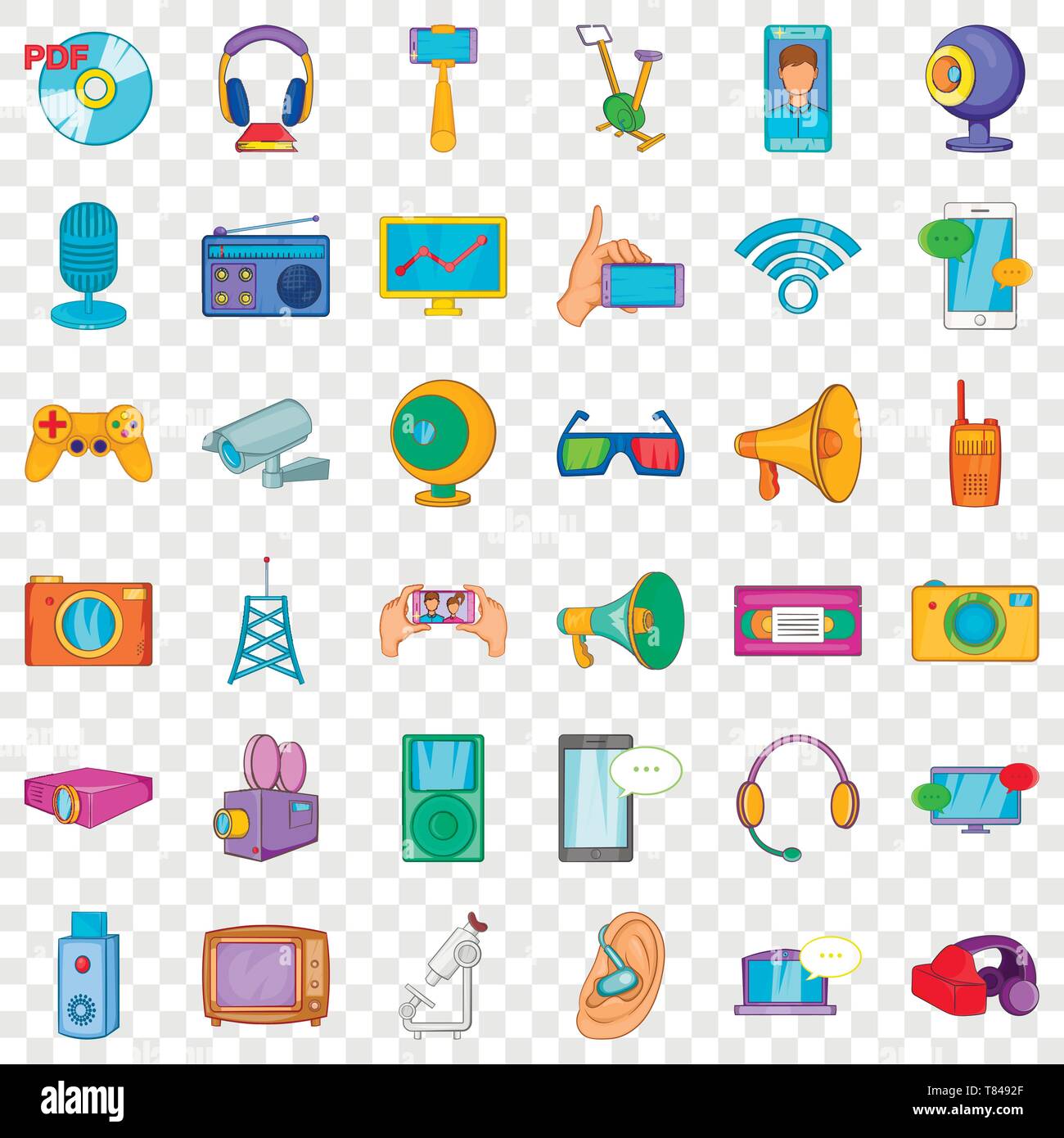 Useful device icons set, cartoon style Stock Vector Image & Art - Alamy