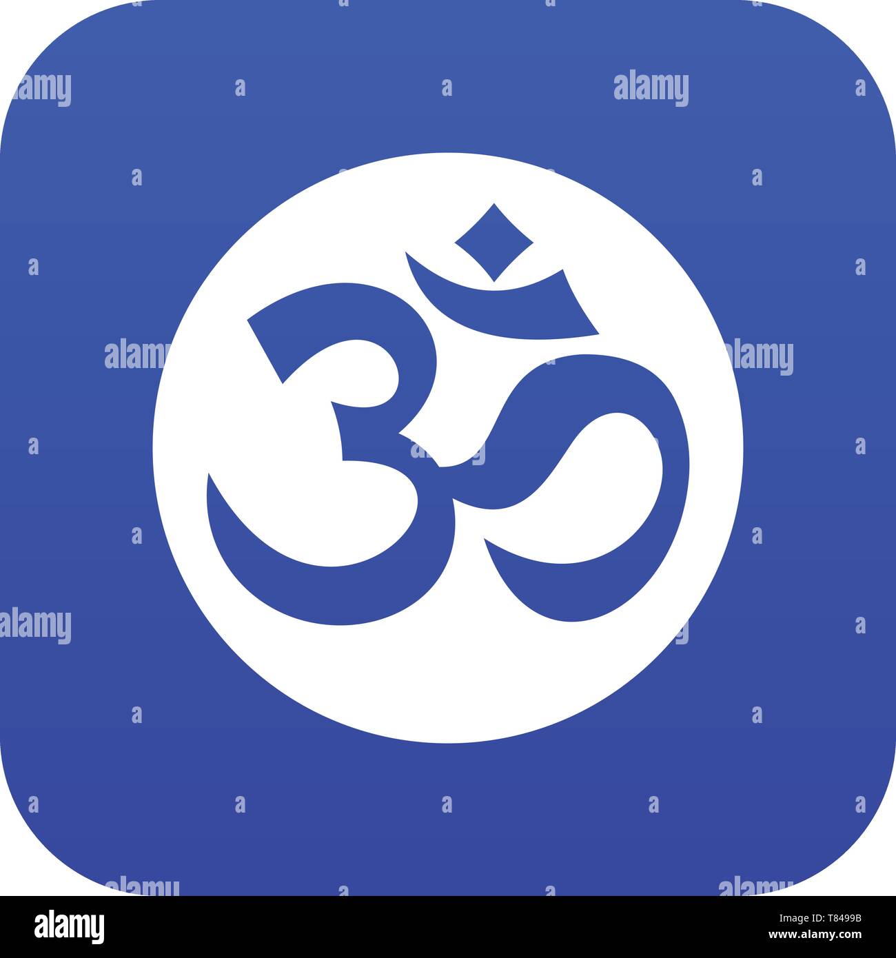 Symbol Aum icon digital blue Stock Vector Image & Art - Alamy