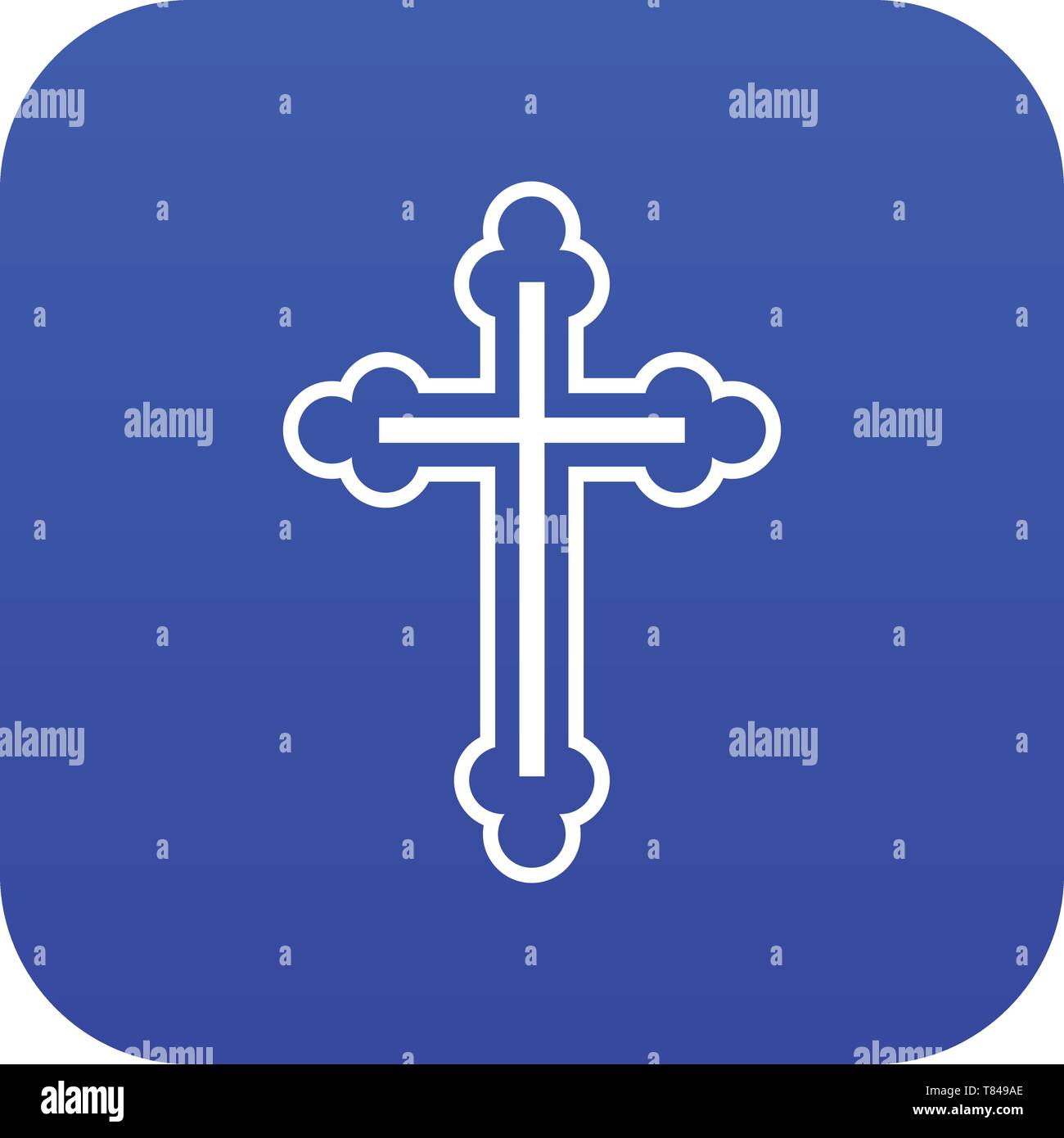 Crucifix icon digital blue Stock Vector Image & Art - Alamy