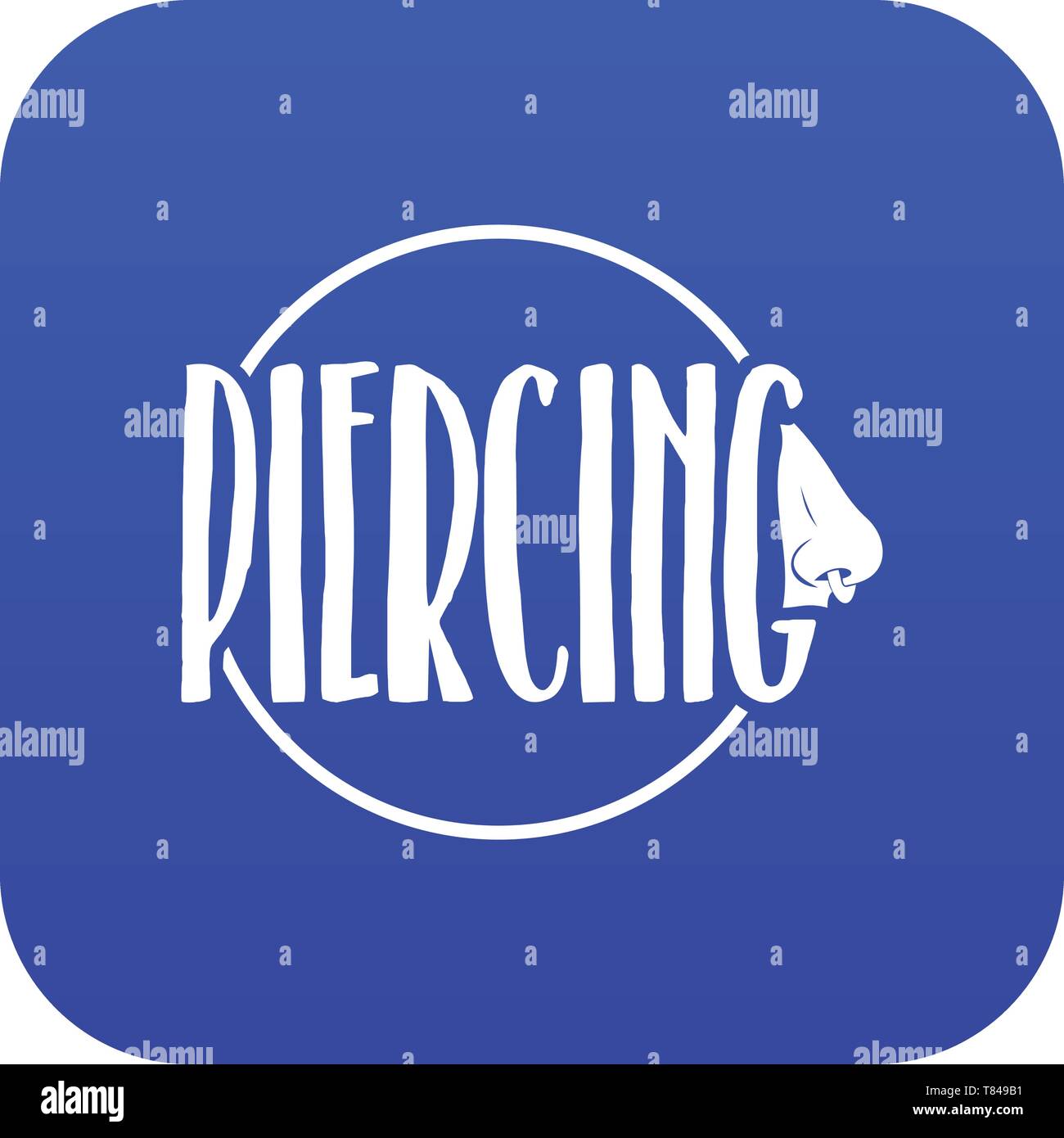Nose piercing icon blue vector Stock Vector Image & Art - Alamy