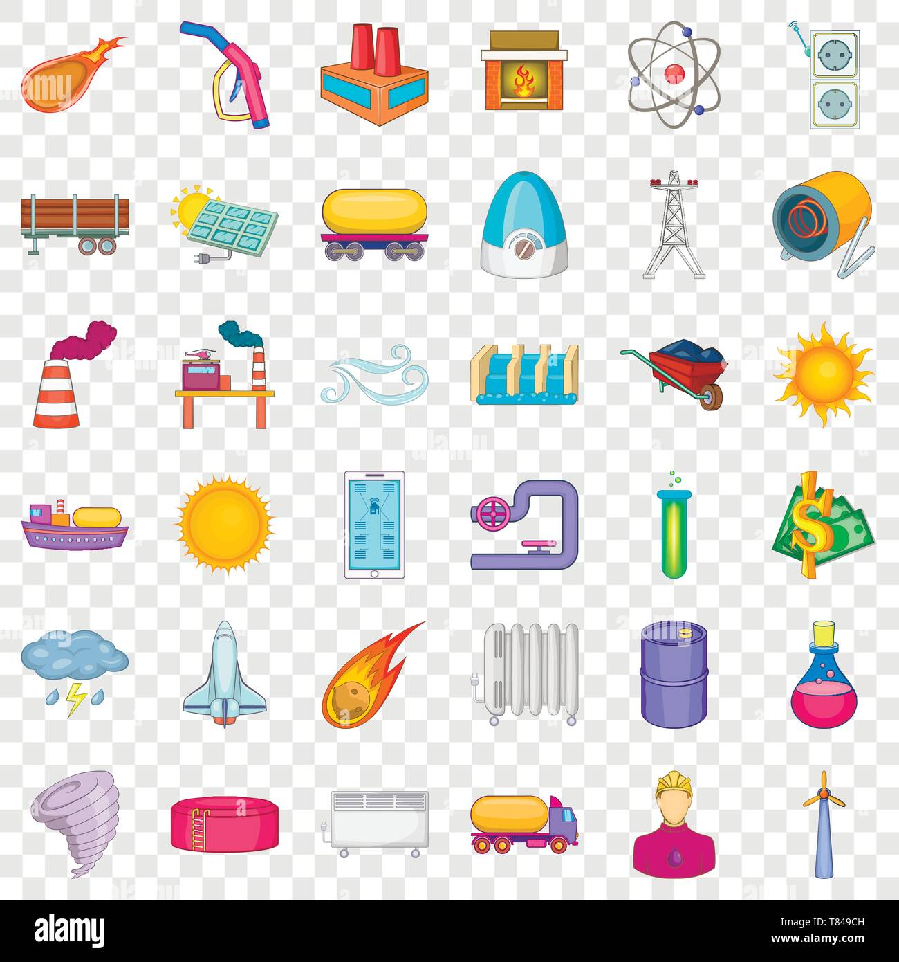 Save of energy icons set, cartoon style Stock Vector Image & Art - Alamy