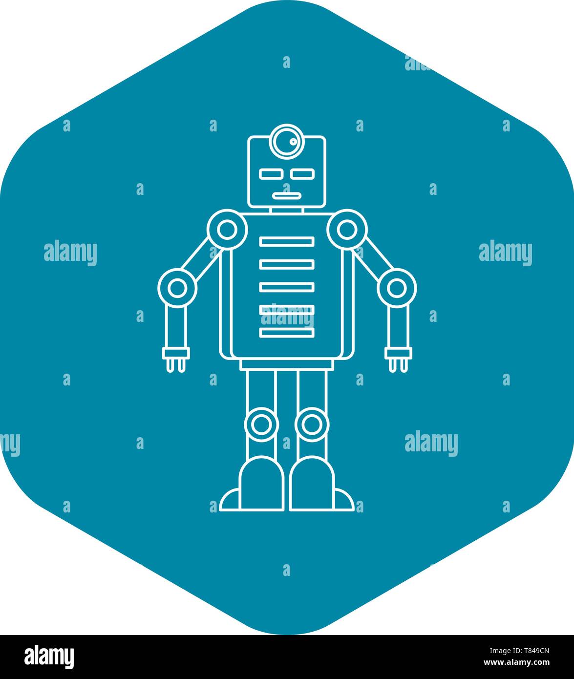 Robot icon, outline style Stock Vector Image & Art - Alamy
