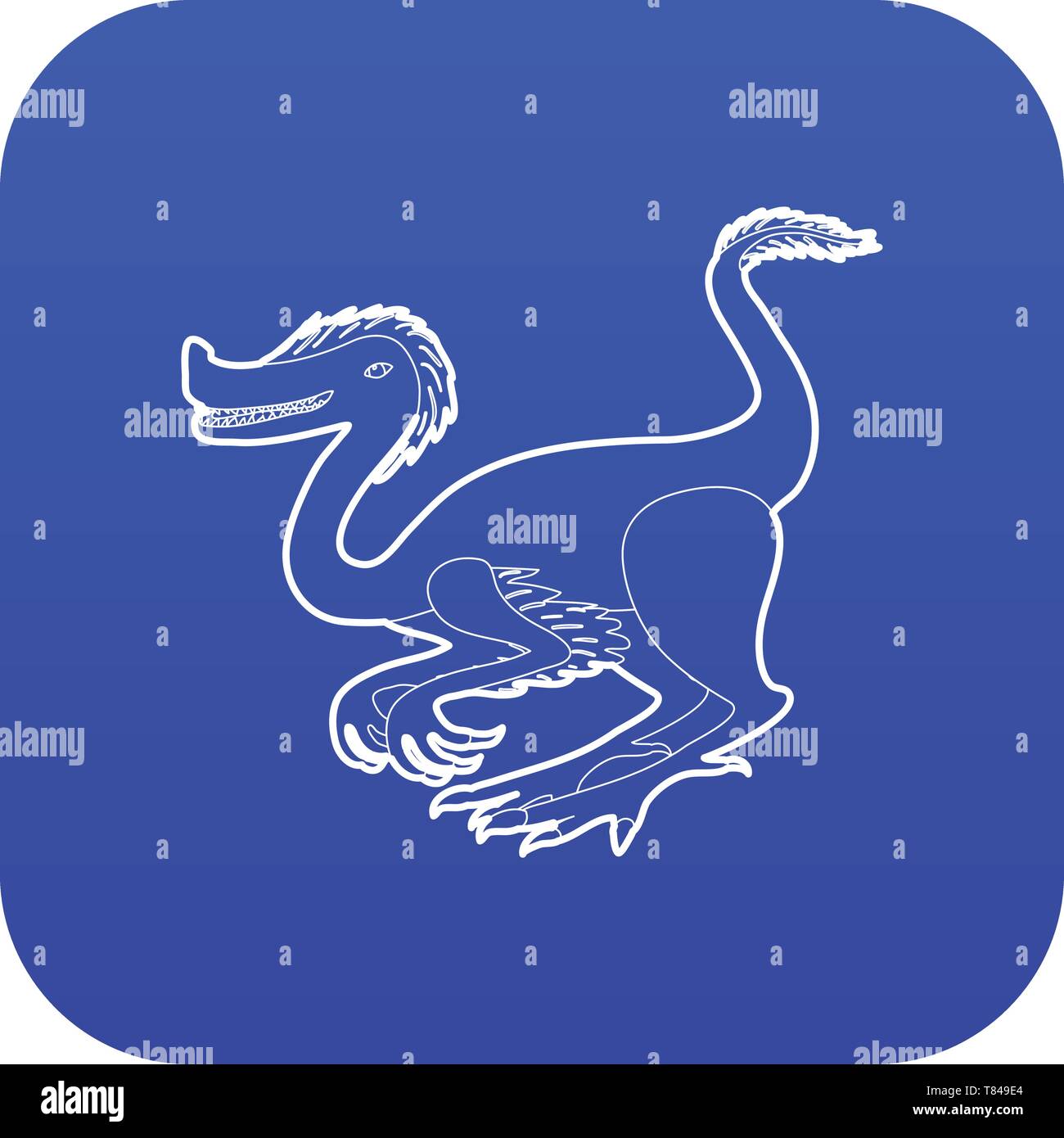 Purple dinosaur icon blue vector Stock Vector Image & Art - Alamy