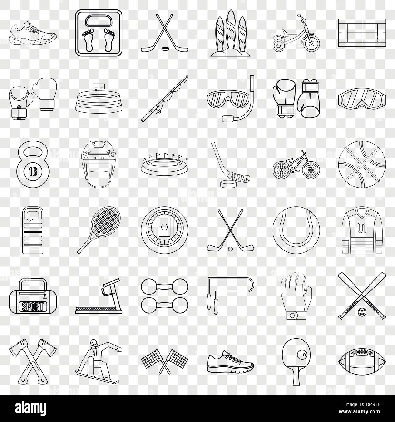 Active life icons set, outline style Stock Vector Image & Art - Alamy