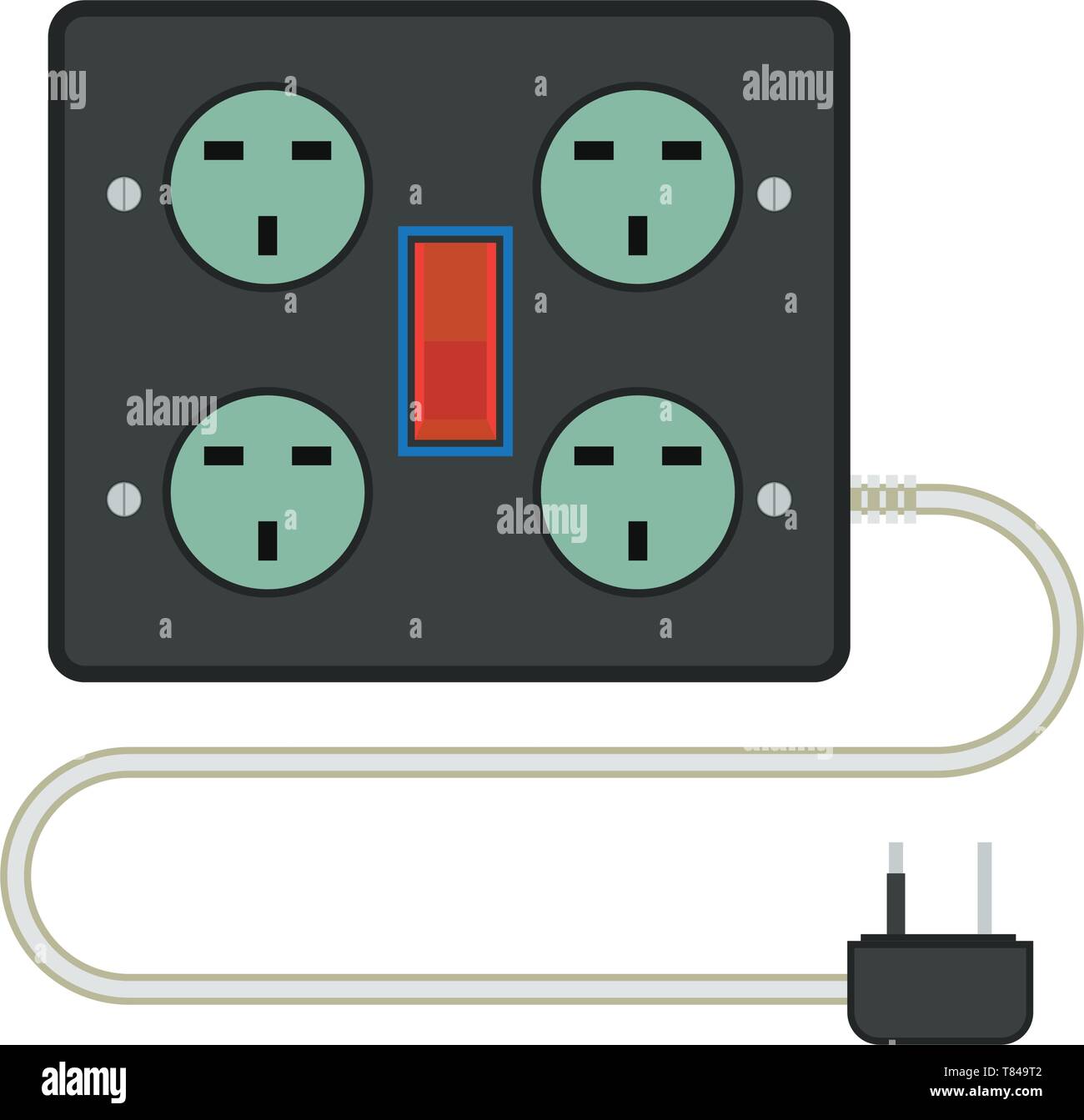 extension cord / lead icon. flat vector illustration Stock Vector Image ...