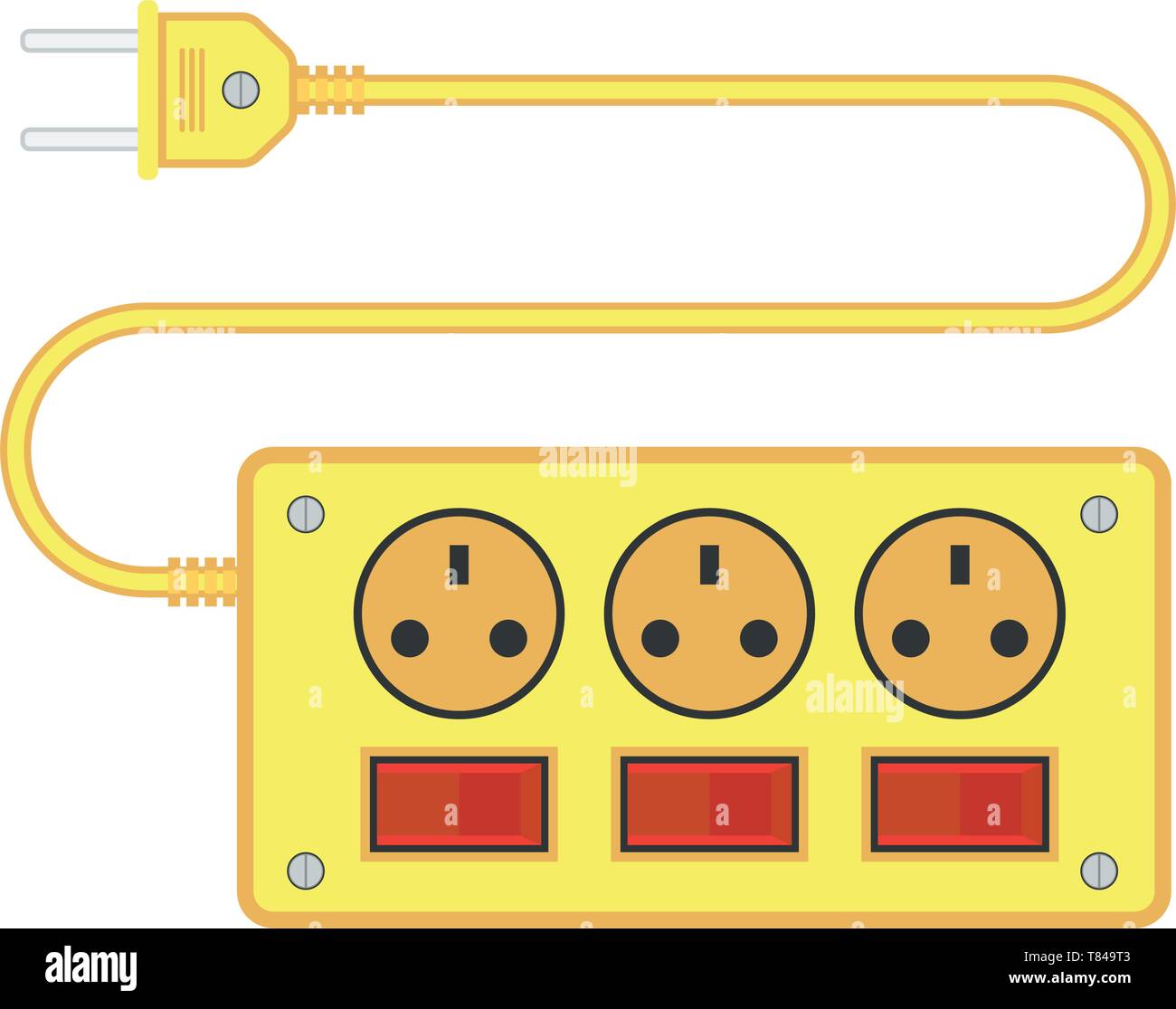 extension cord / lead icon. flat vector illustration Stock Vector Image ...