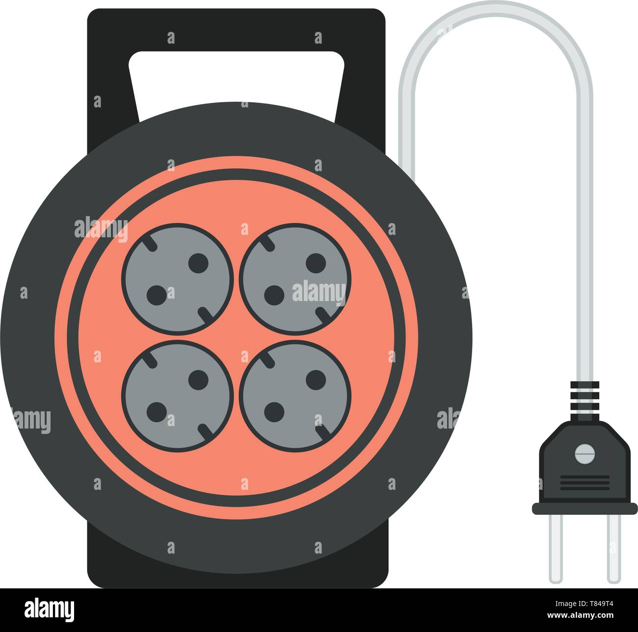 extension cord / lead icon. flat vector illustration Stock Vector Image ...