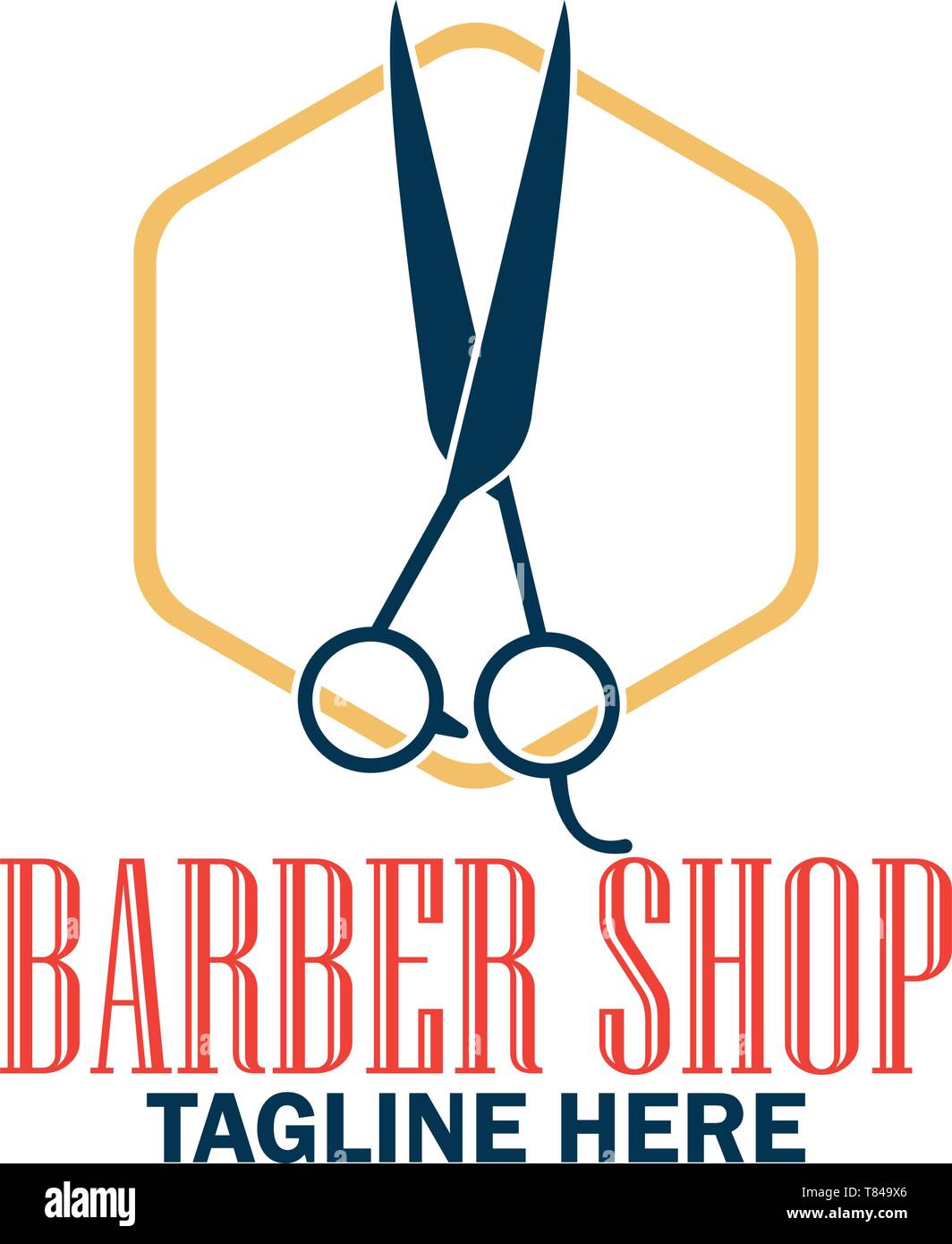 barber shop logo with text space for your slogan tagline, vector ...