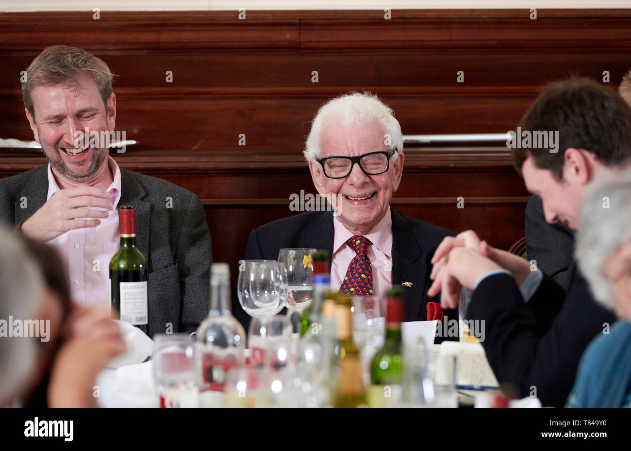 Robert Hutton & Barry Cryer at The Oldie Literary Lunch 07/05/19 Stock ...