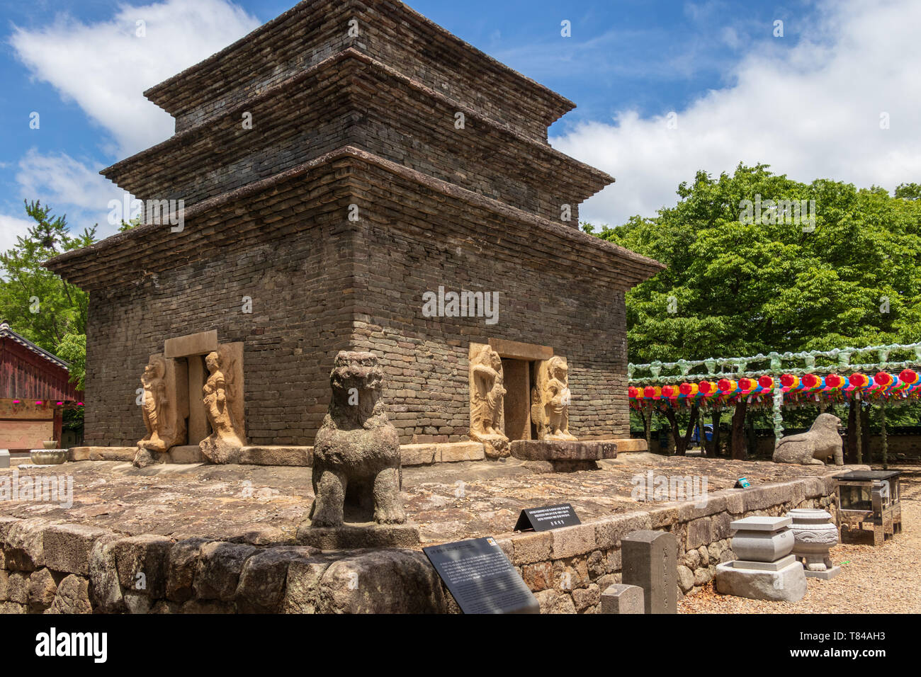 Panorama view on Bunhwangsa Temple with many lanterns to celebrate ...