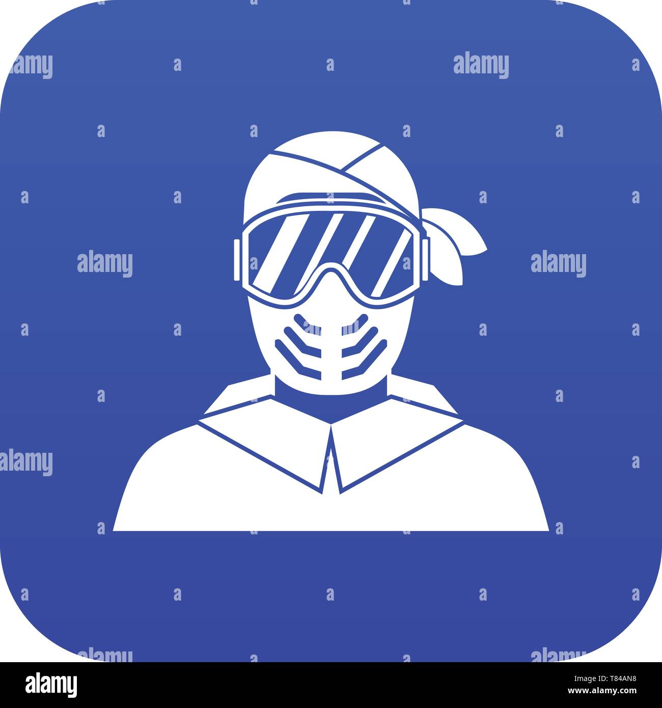 Player in blue mask Stock Vector Images - Alamy