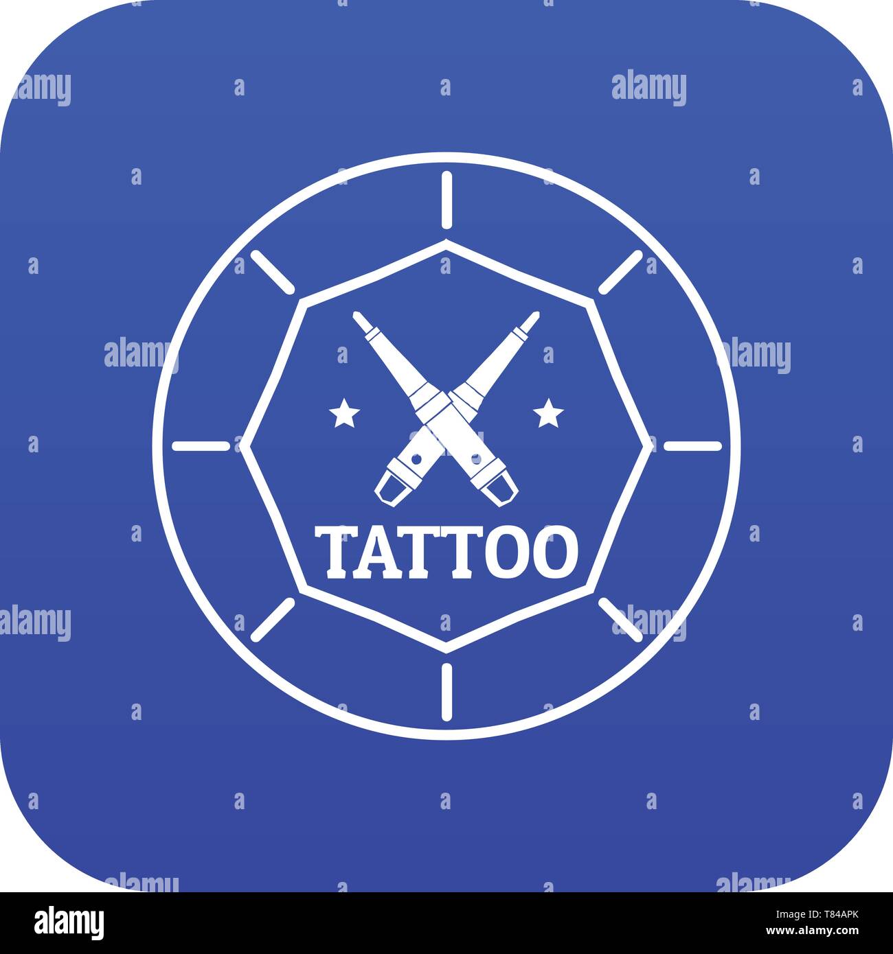 Tattoo art icon blue vector Stock Vector Image & Art - Alamy