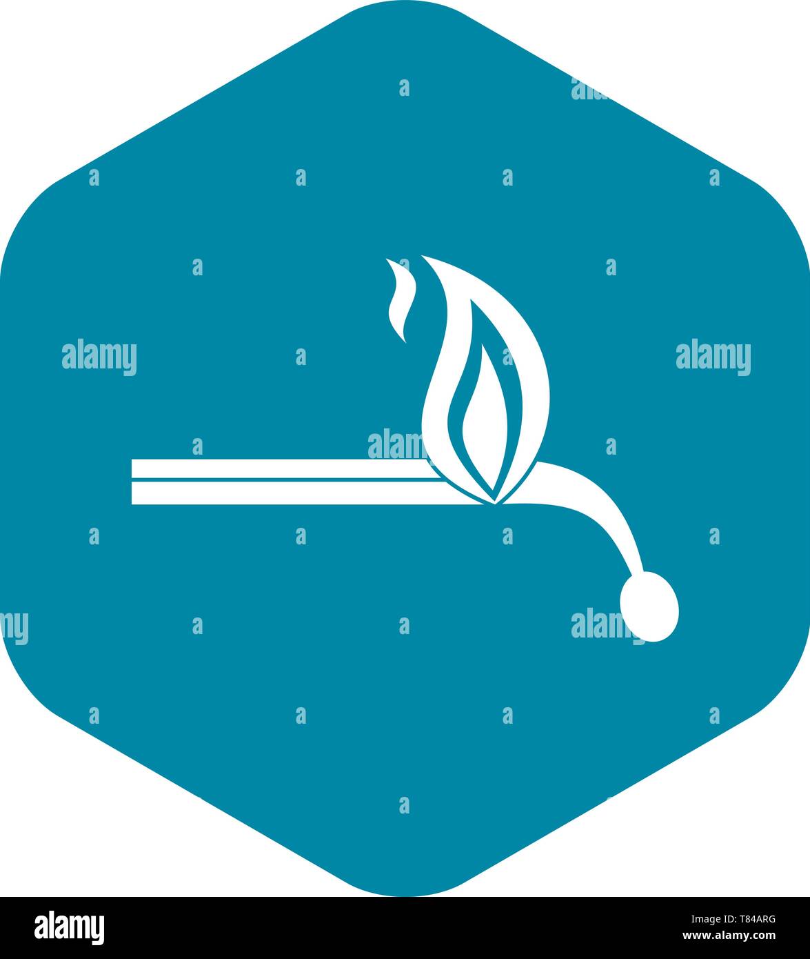 Burning match icon, simple style Stock Vector Image & Art - Alamy