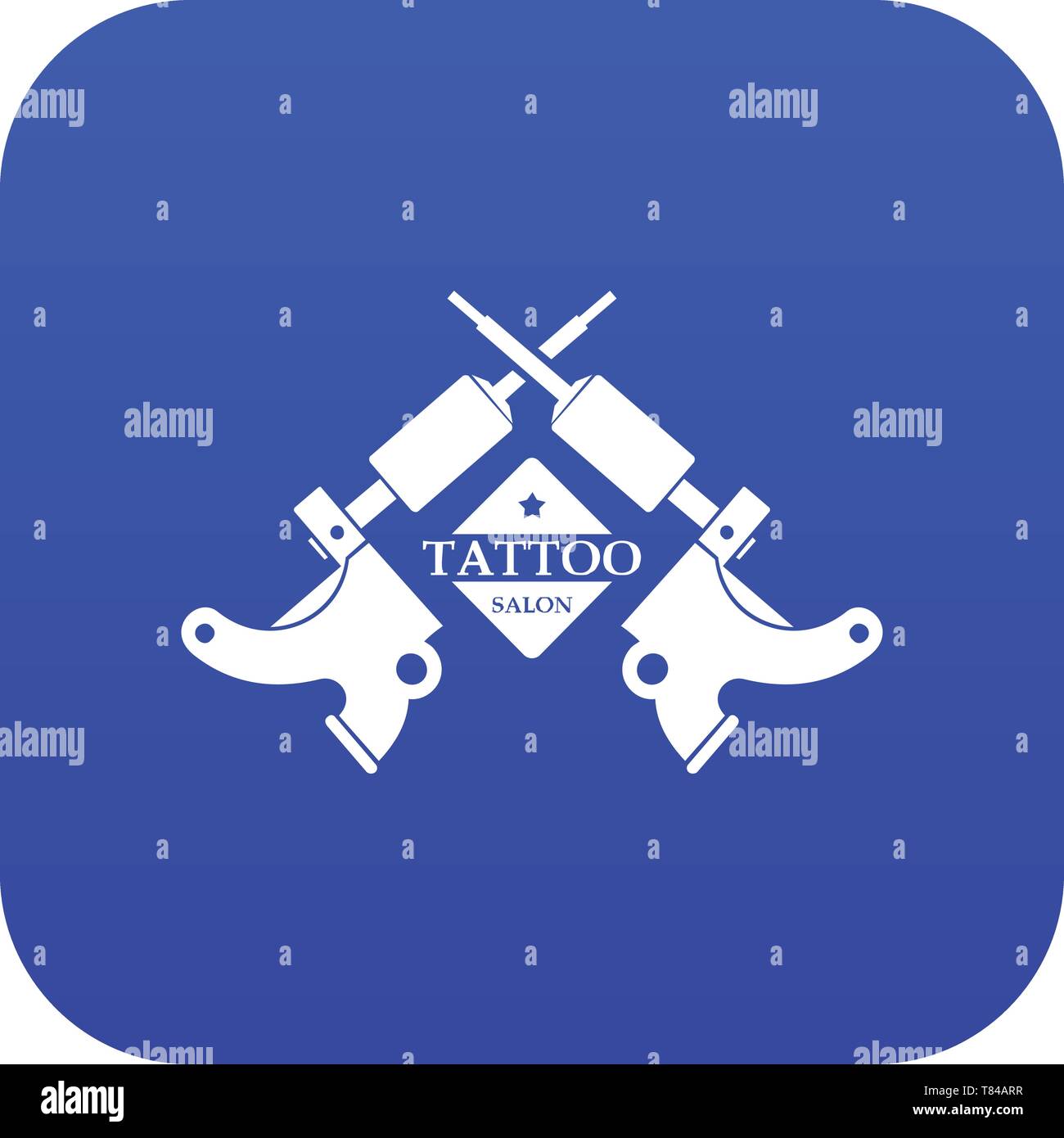 Tattoo machine icon blue vector Stock Vector Image & Art - Alamy