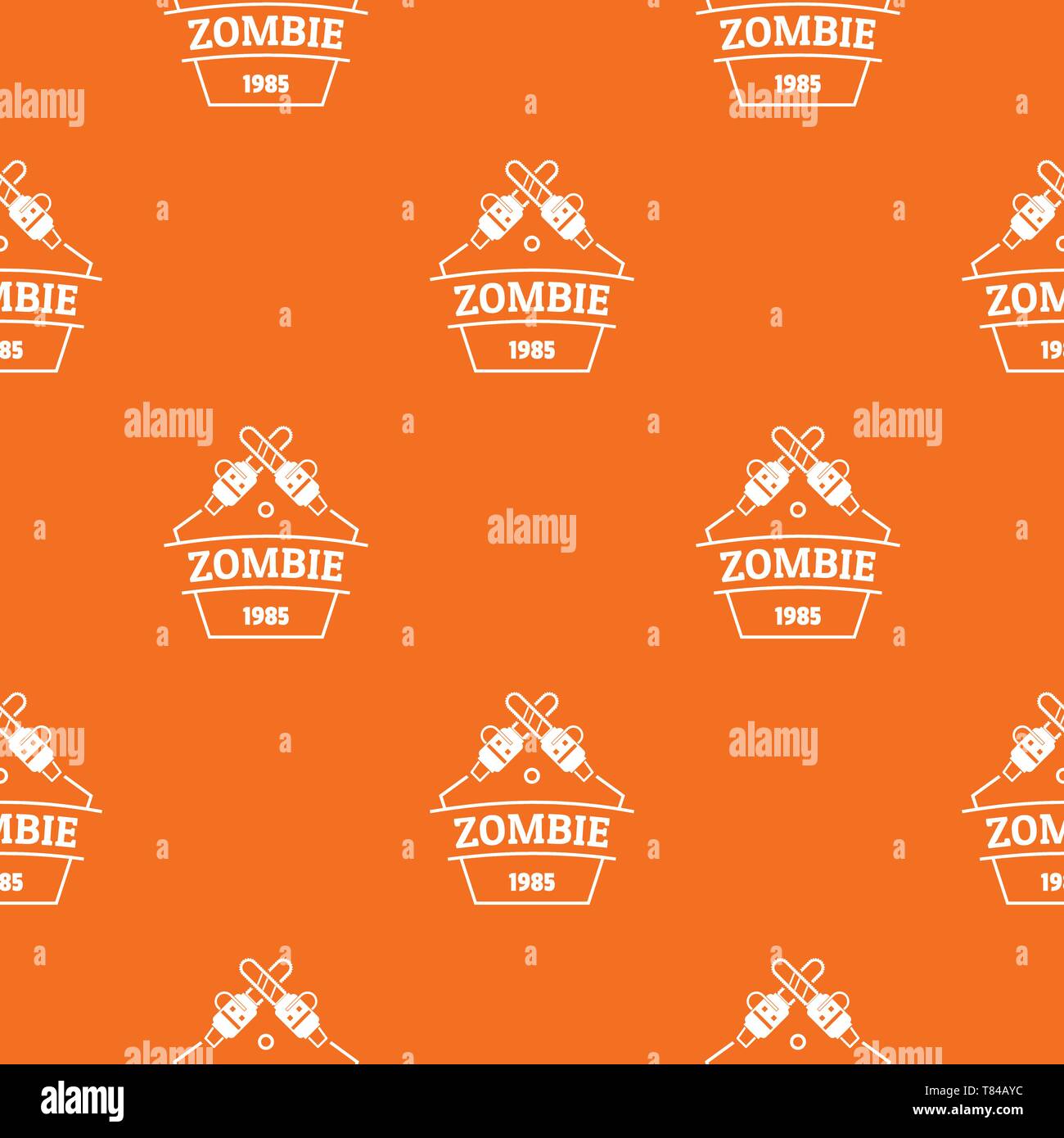 Zombie attack pattern vector orange Stock Vector Image & Art - Alamy
