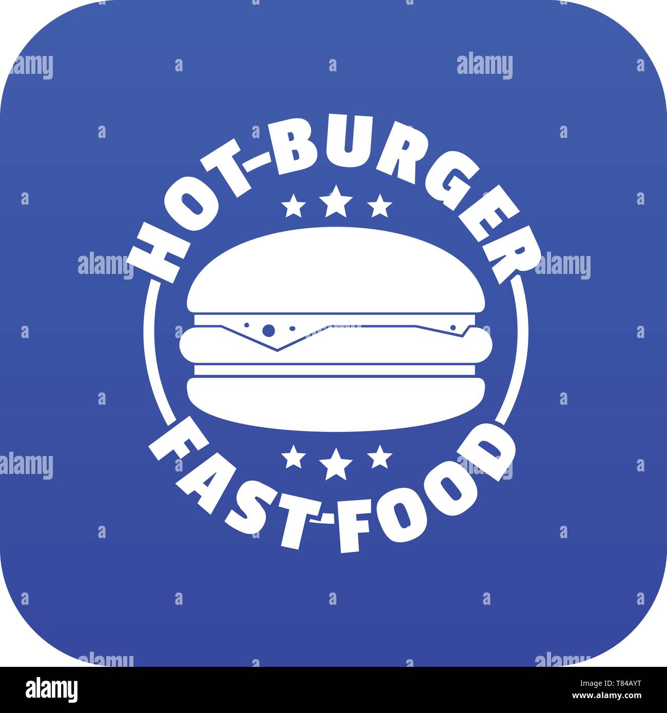 Meat burger icon blue vector Stock Vector Image & Art - Alamy