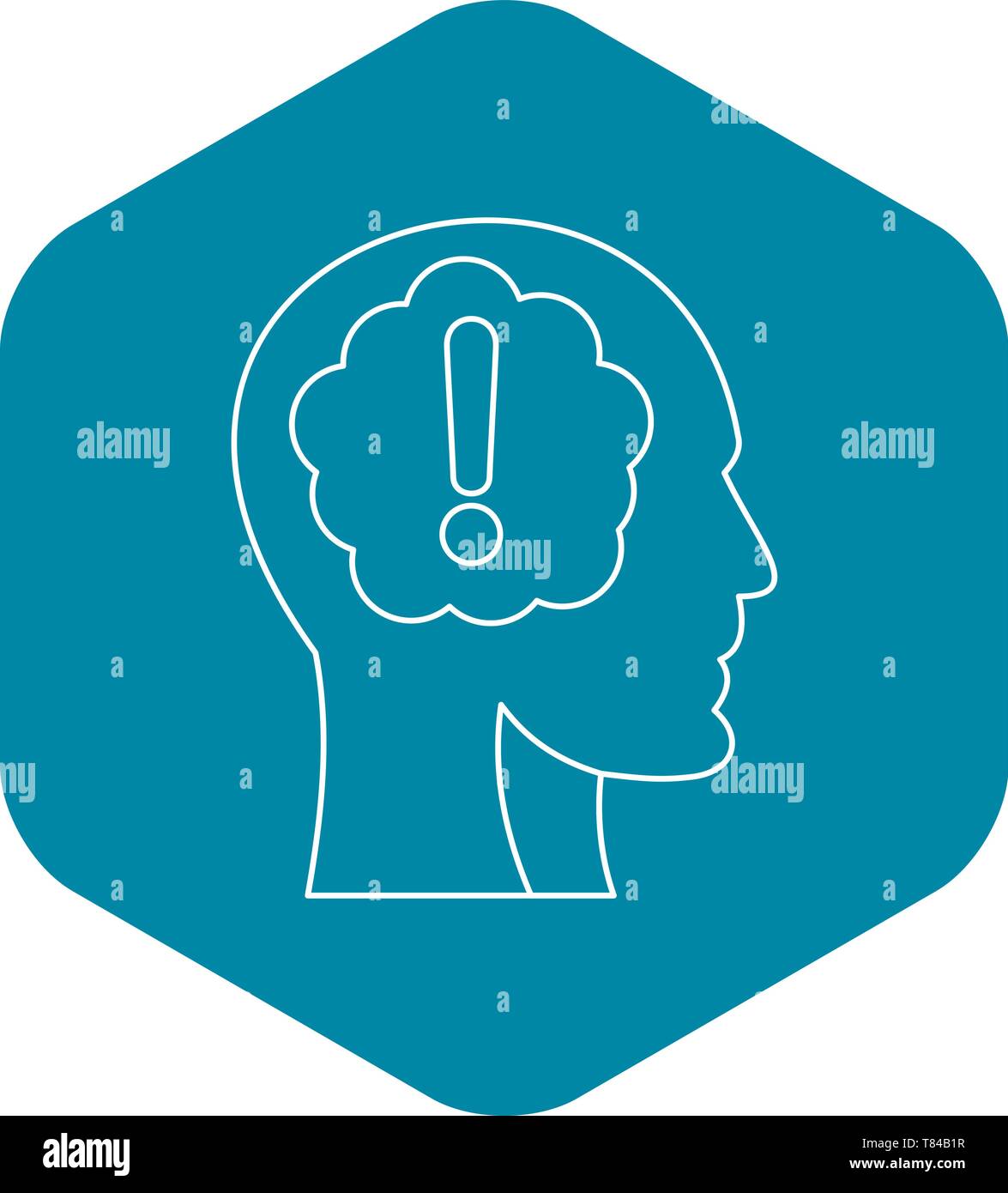 Human face exclamation mark illustration Stock Vector Images - Alamy