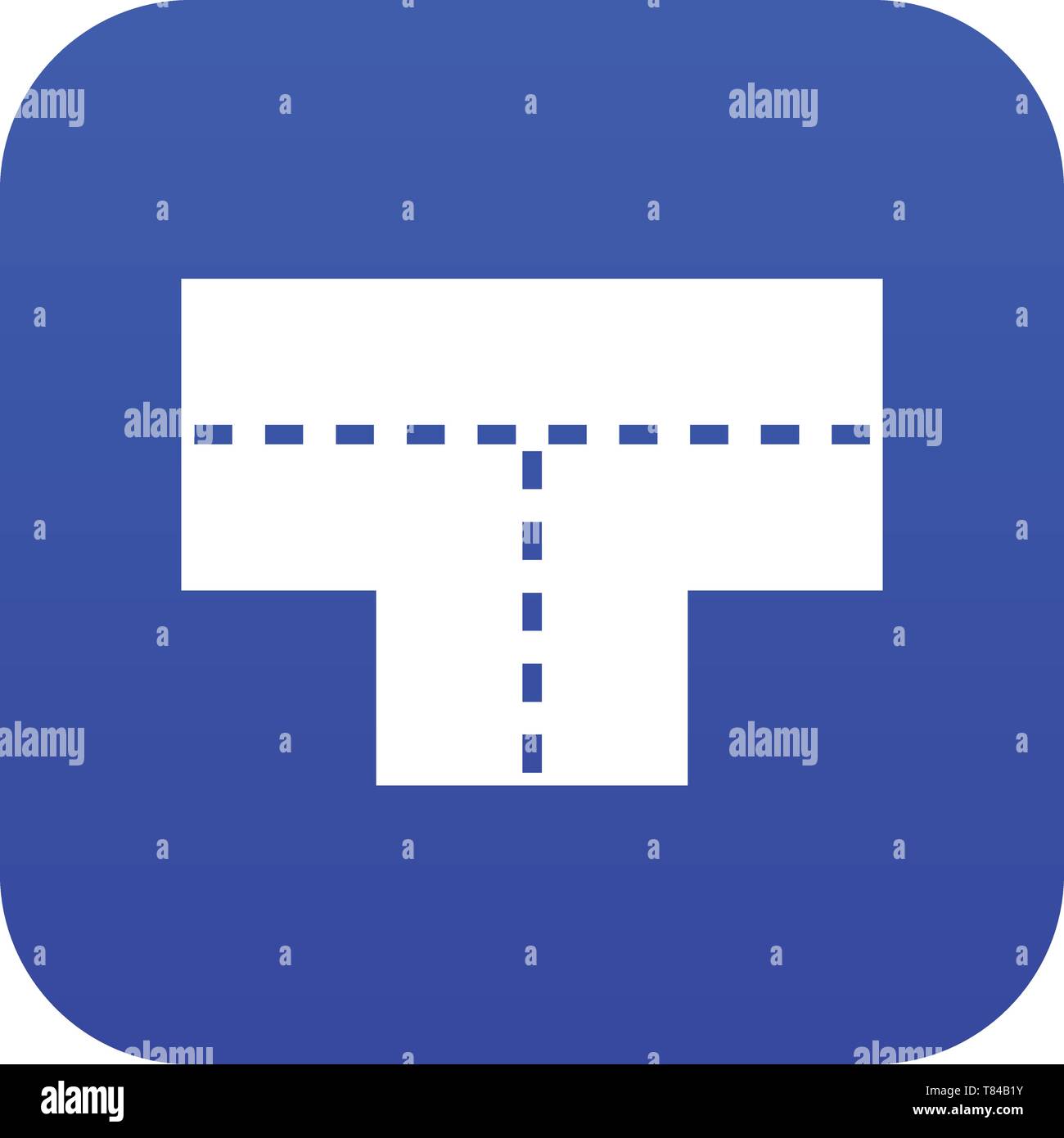 T junction road sign Stock Vector Images - Alamy