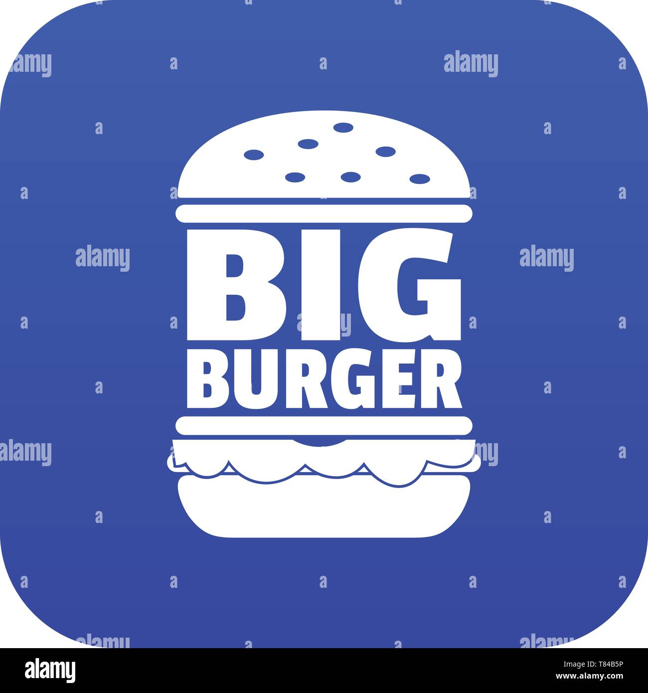 Big burger icon blue vector Stock Vector Image & Art - Alamy