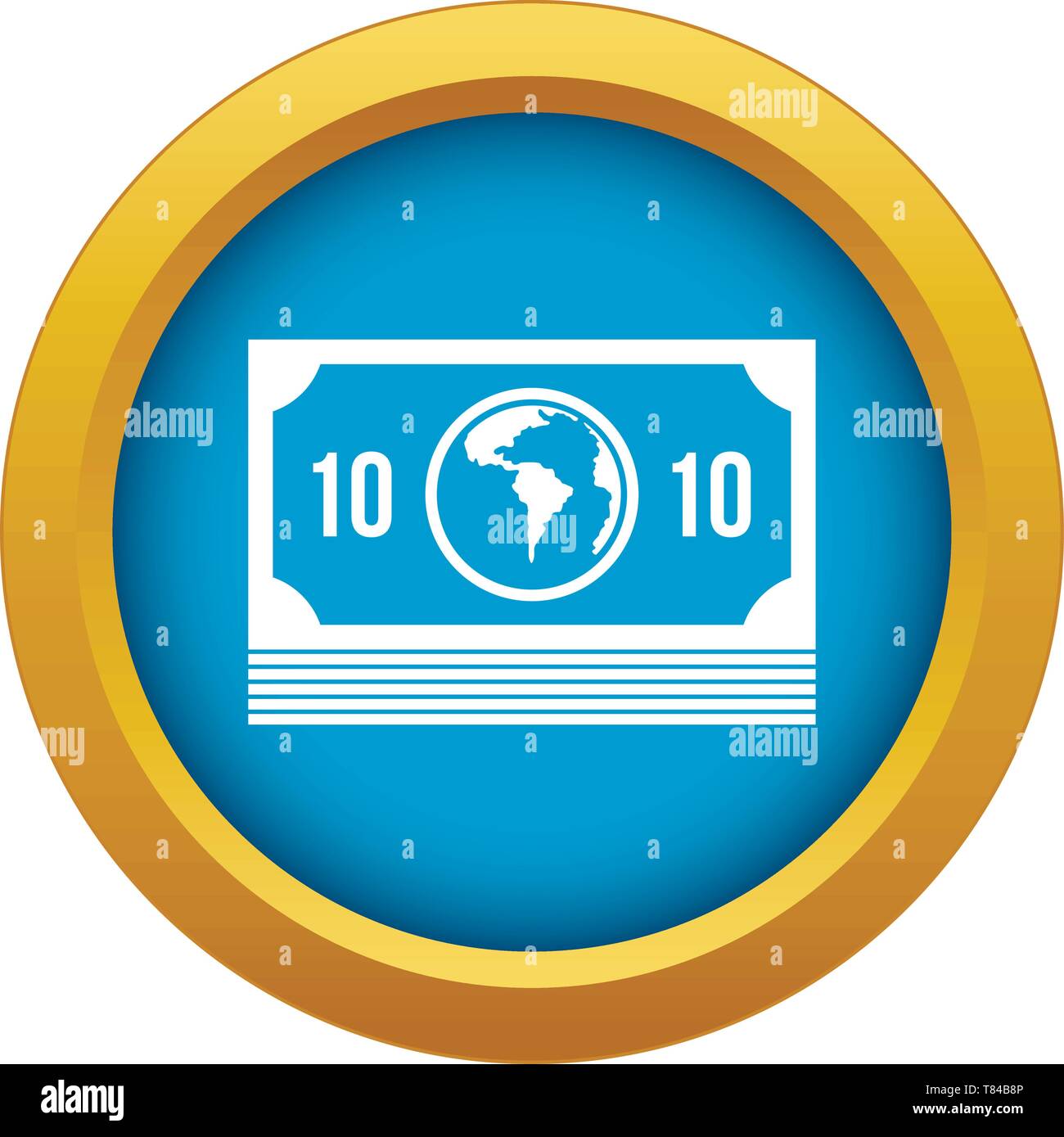 Money stack icon blue vector isolated Stock Vector Image & Art - Alamy