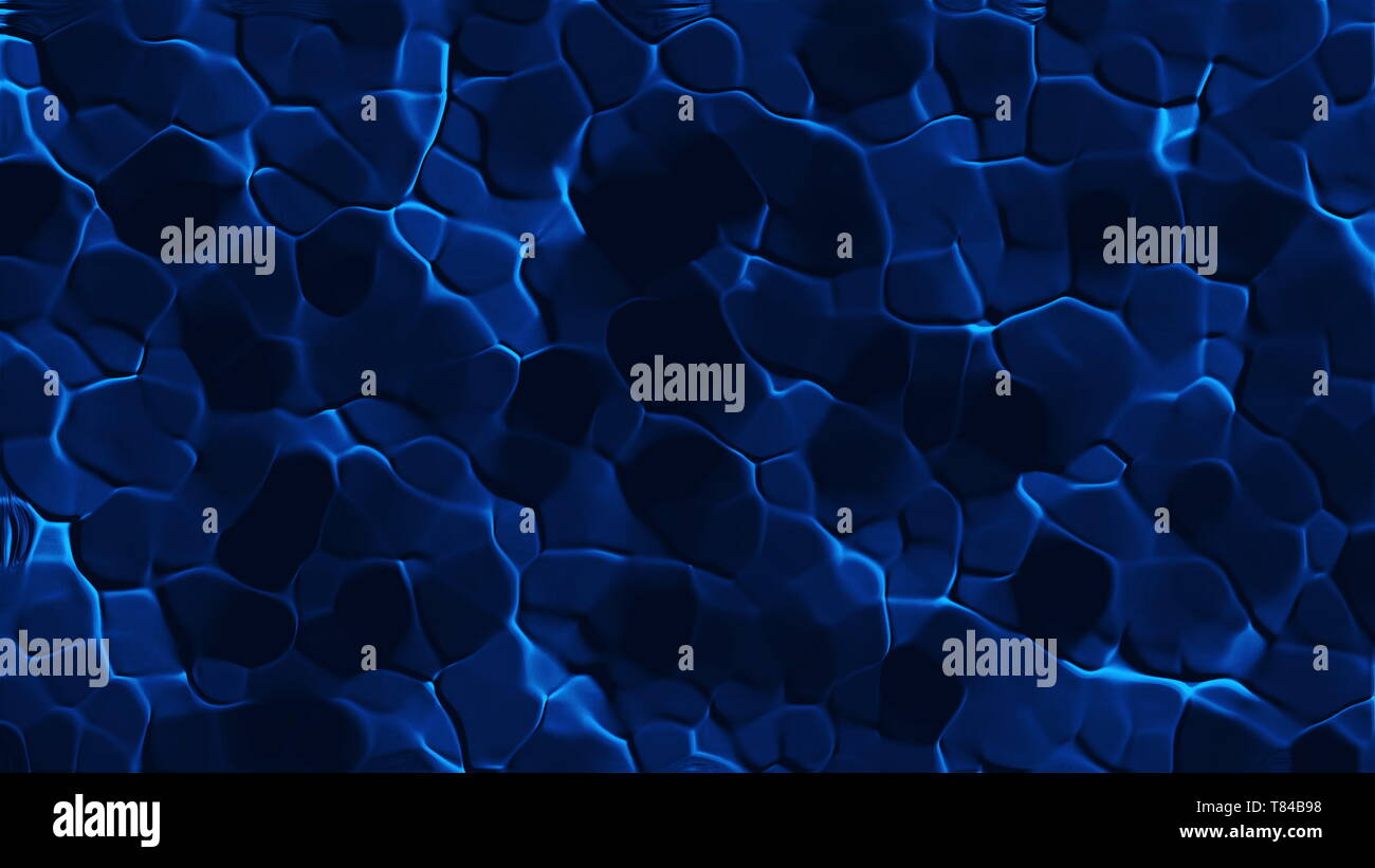 Cellular mosaic pattern like bottom of pool with water, 3d render ...