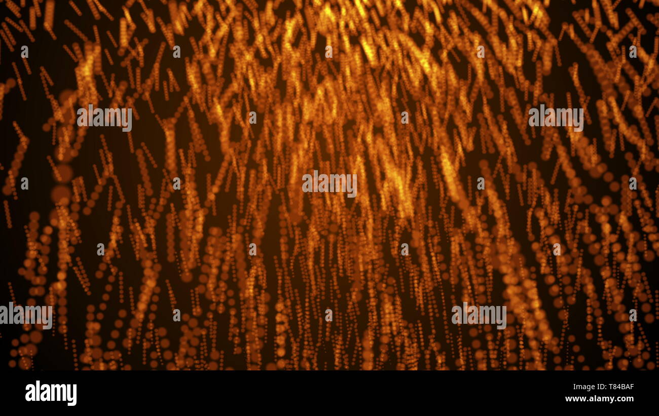 3d falling fire particles, effect of flame, computer generated ...