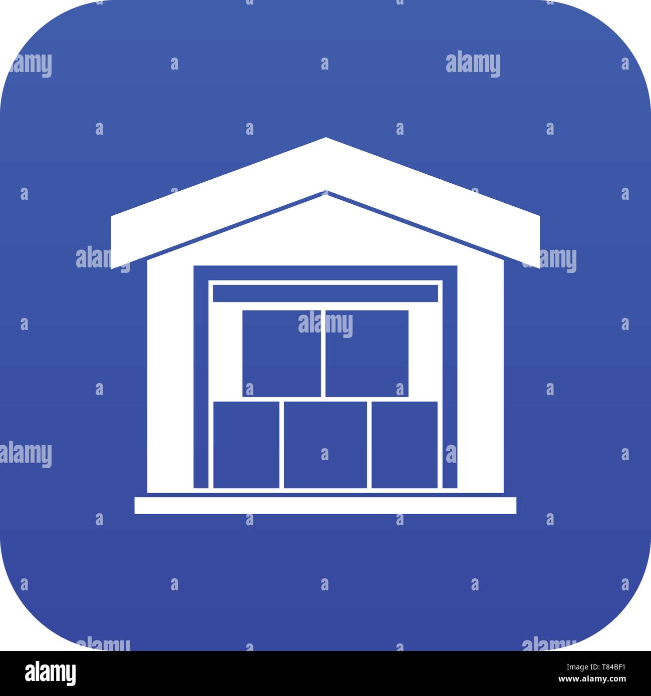 Warehouse building icon digital blue Stock Vector Image & Art - Alamy