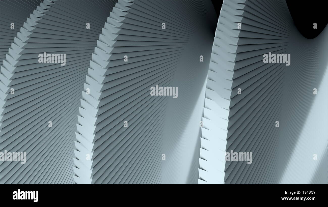 Rotation of simple 3d helix, close up view, dynamic 3d render backdrop ...