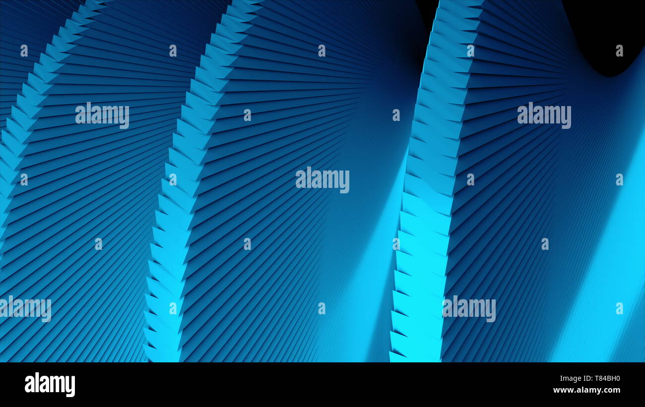Rotation of simple 3d helix, close up view, dynamic 3d render backdrop ...