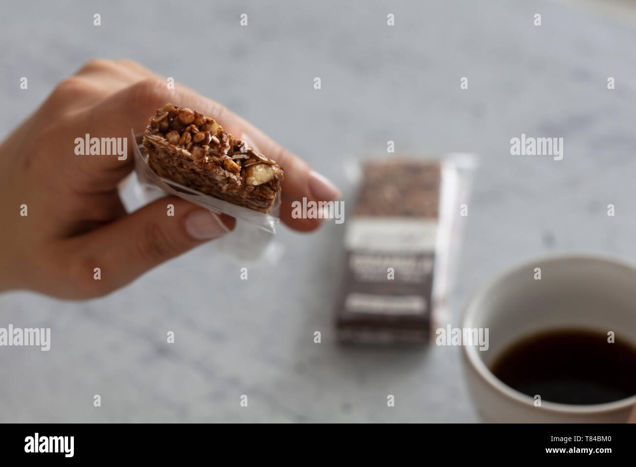 Granola bar top view Stock Photo - Alamy