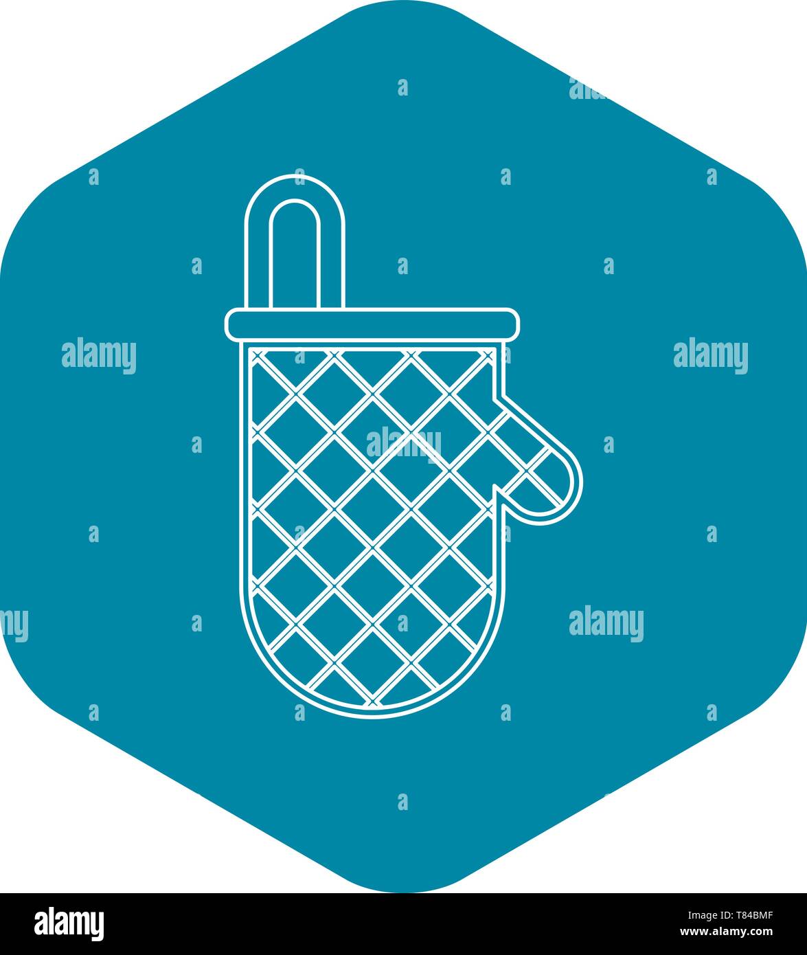 Oven mitten icon, outline style Stock Vector Image & Art - Alamy