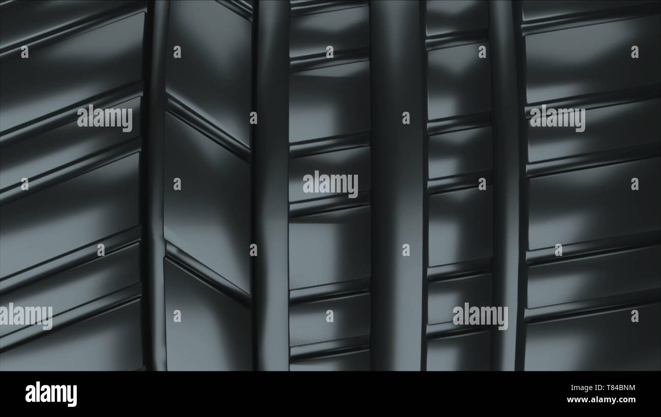 Modern and shiny car black wheel tire surface, 3d rendering computer ...