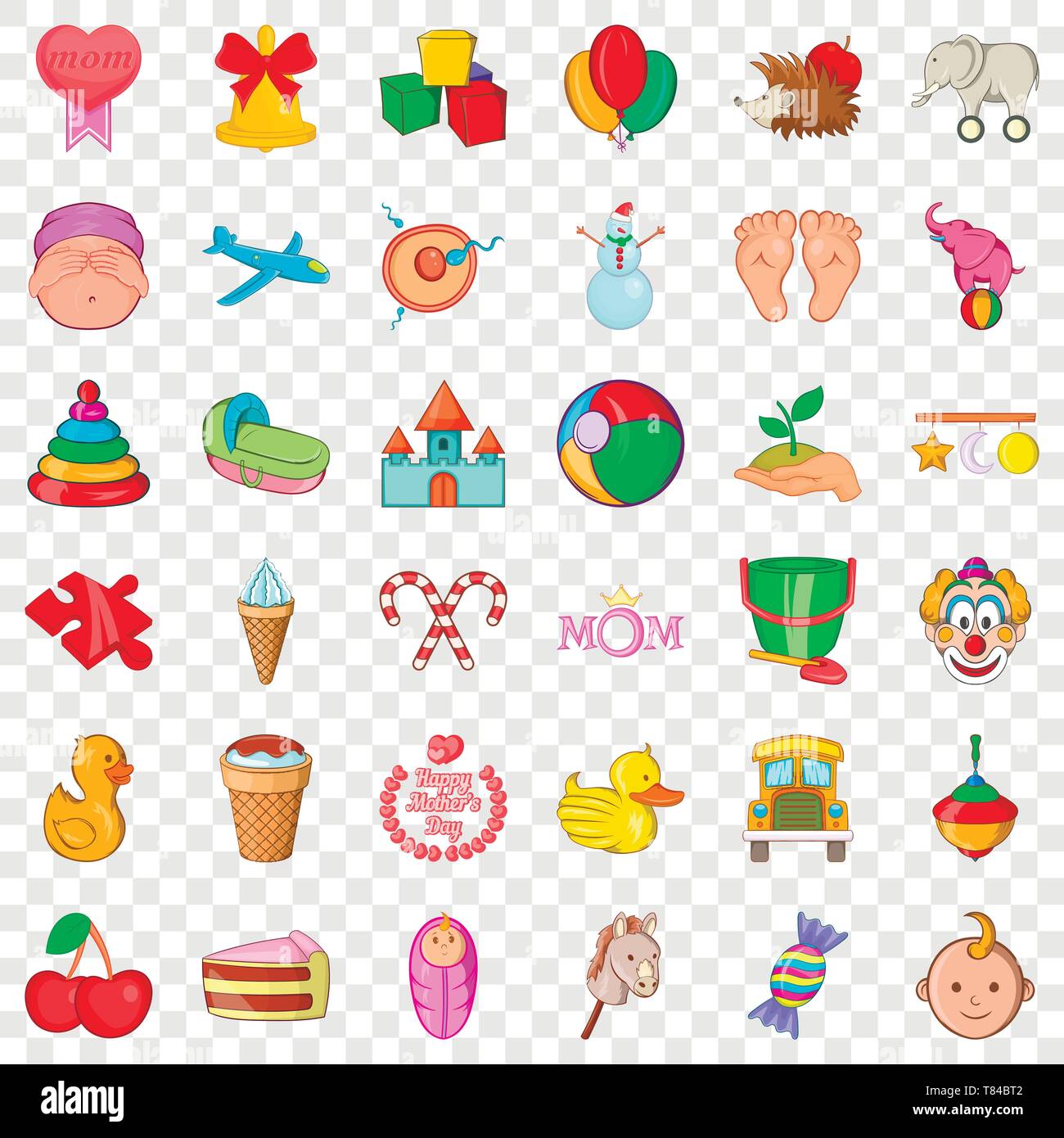 Baby care icons set, cartoon style Stock Vector Image & Art - Alamy