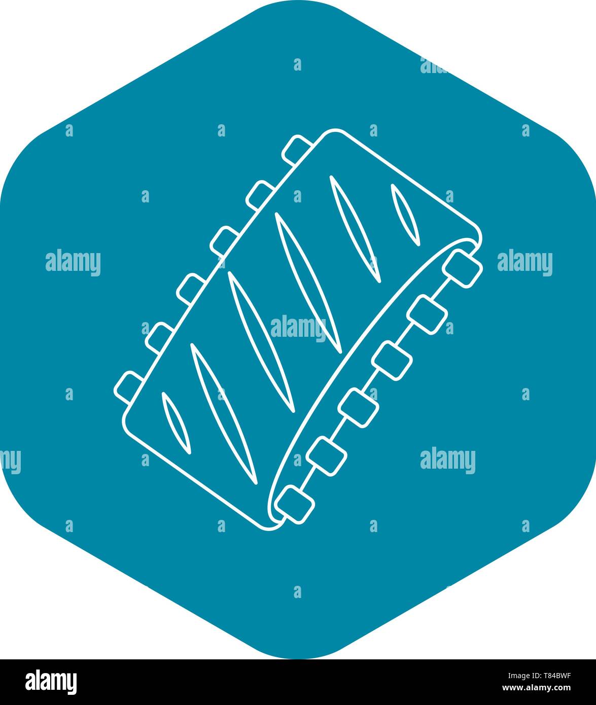 Pork ribs icon, outline style Stock Vector Image & Art - Alamy