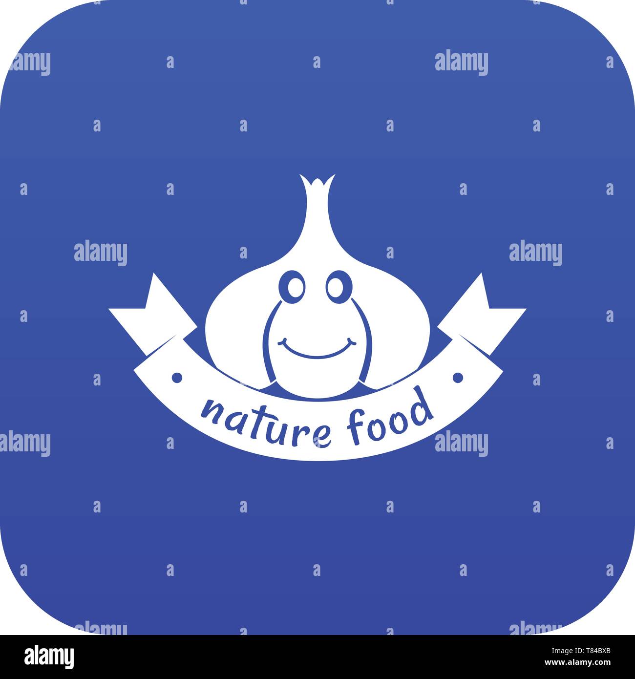 Garlic icon blue vector Stock Vector Image & Art - Alamy