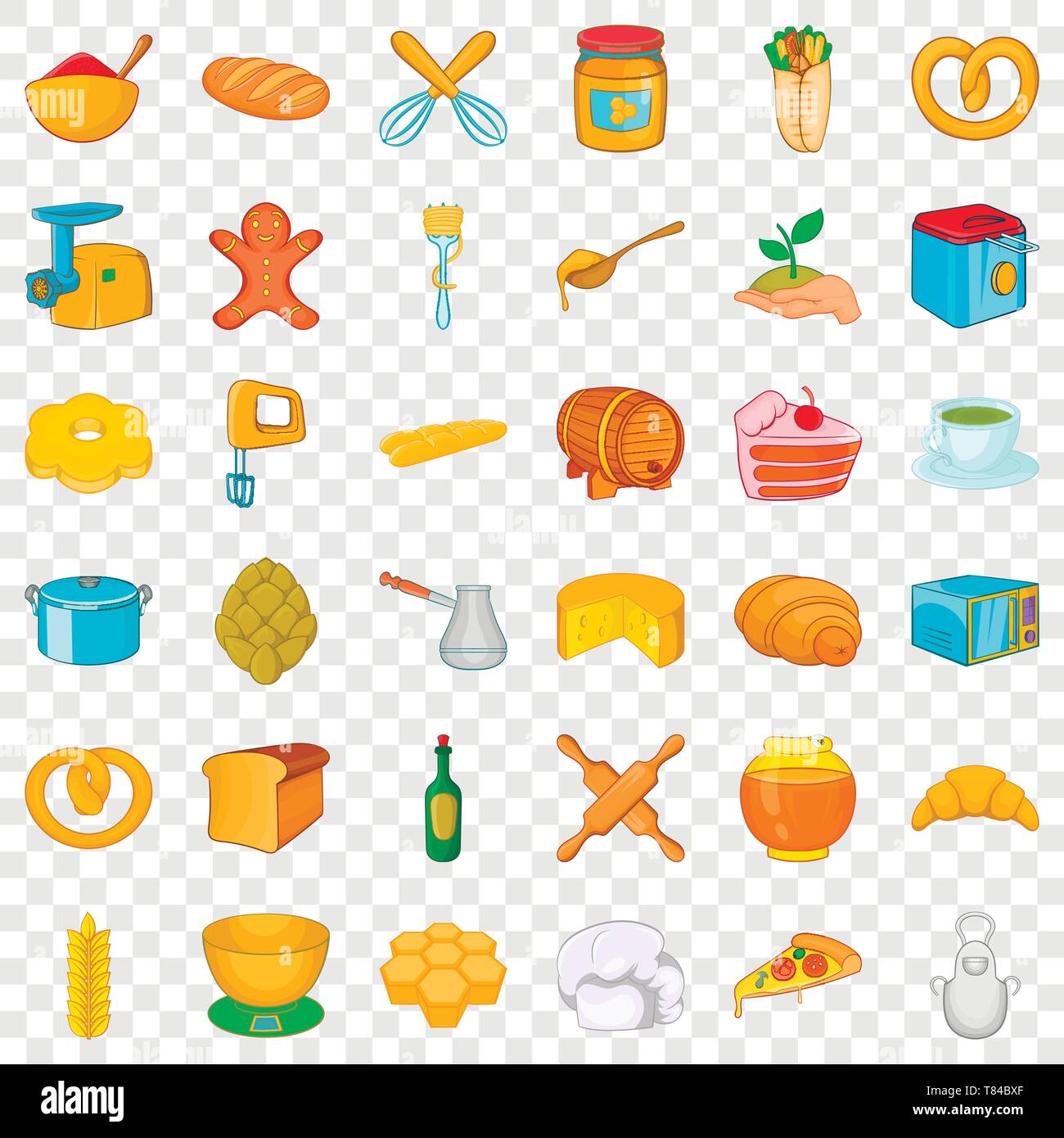 Bakery icons set, cartoon style Stock Vector Image & Art - Alamy