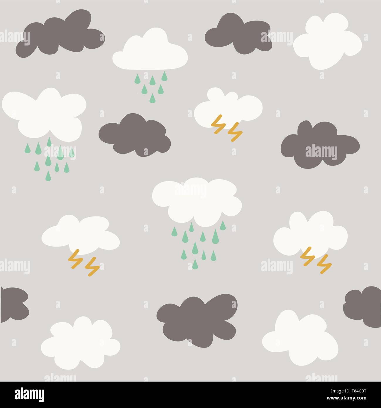 Cute baby cloud pattern vector seamless Stock Vector Image & Art - Alamy